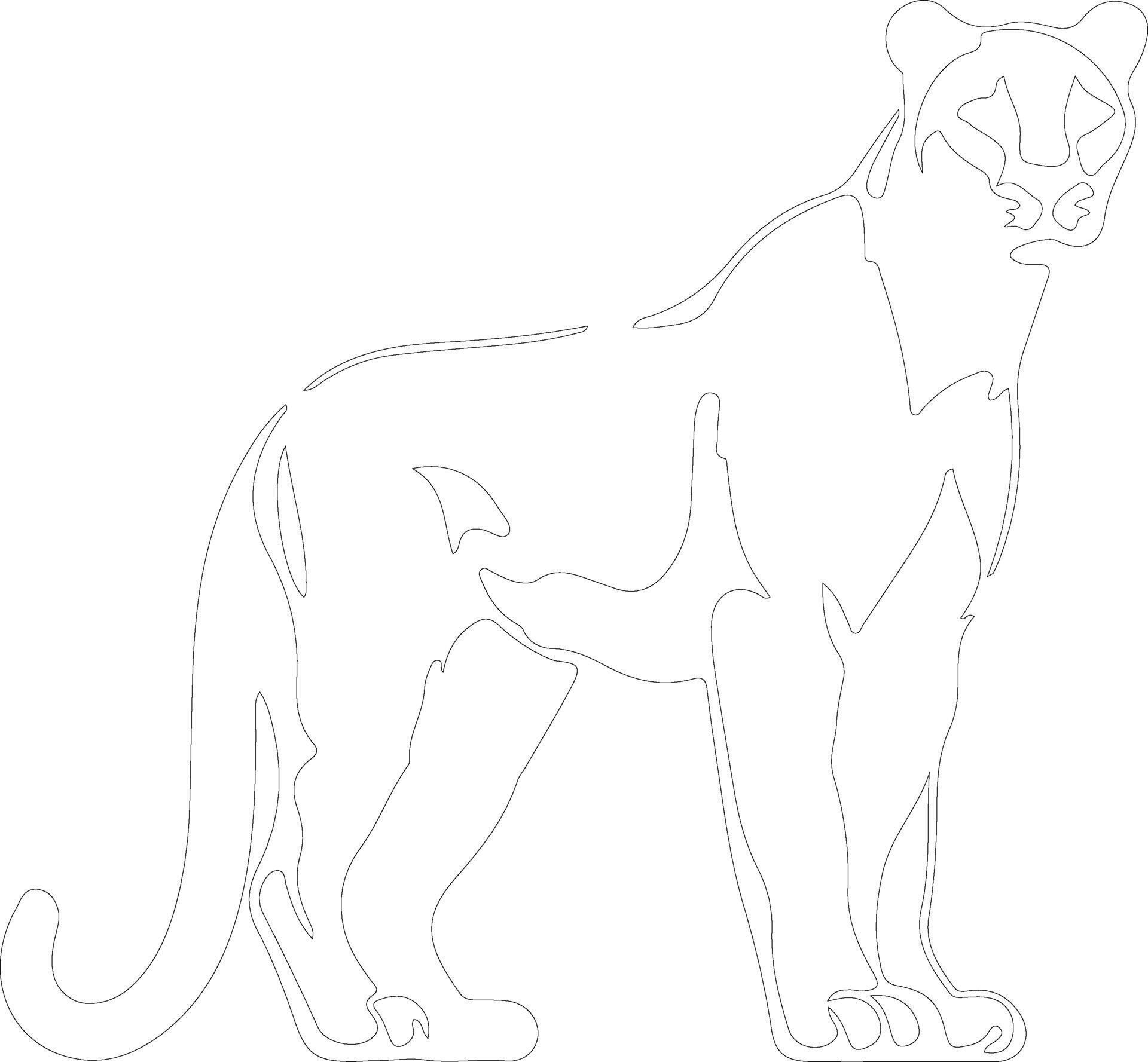 cougar outline silhouette 38497159 Vector Art at Vecteezy