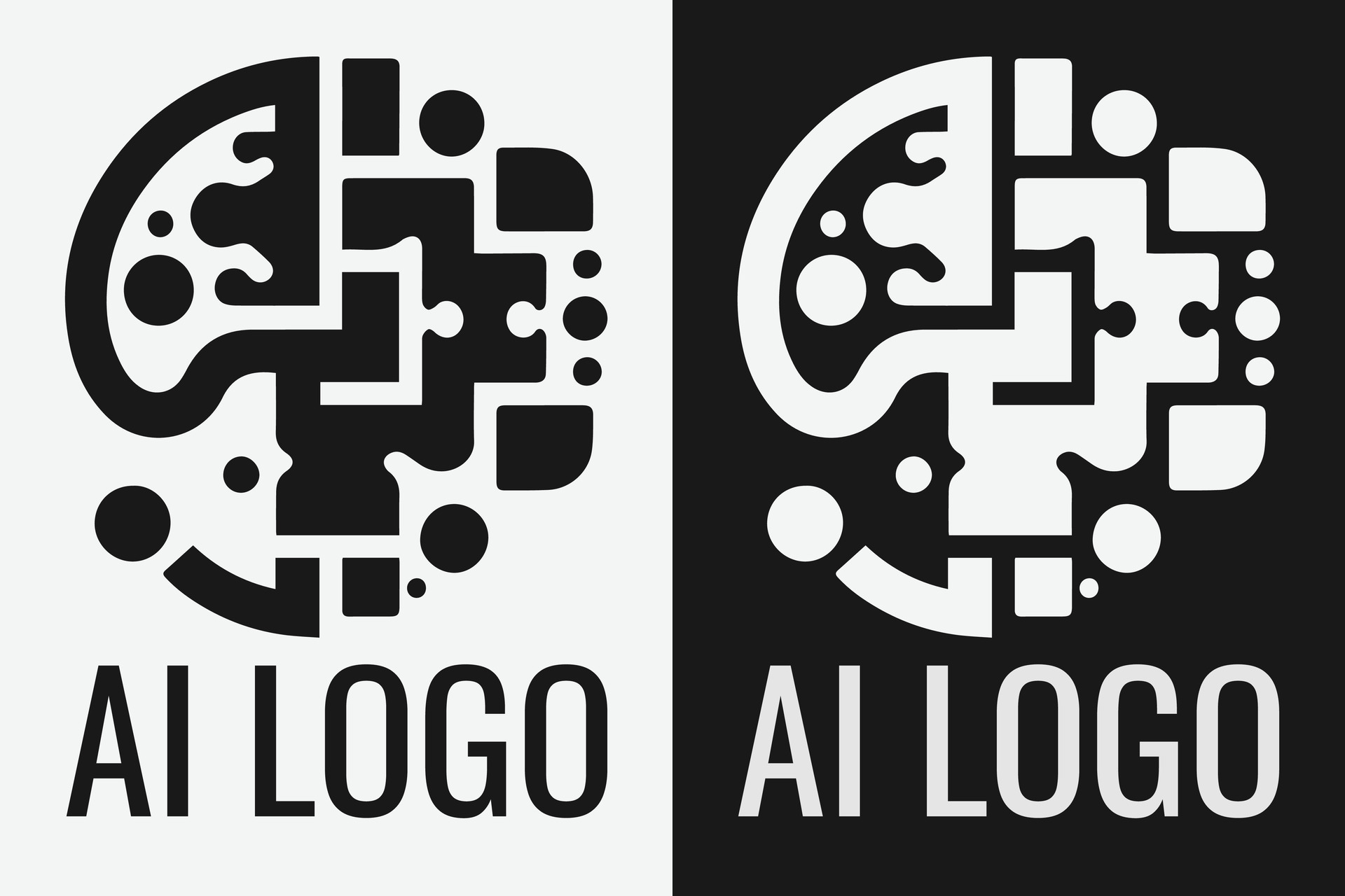 Artificial intelligence logo design. AI concept logotype idea 38498062 Vector Art at Vecteezy