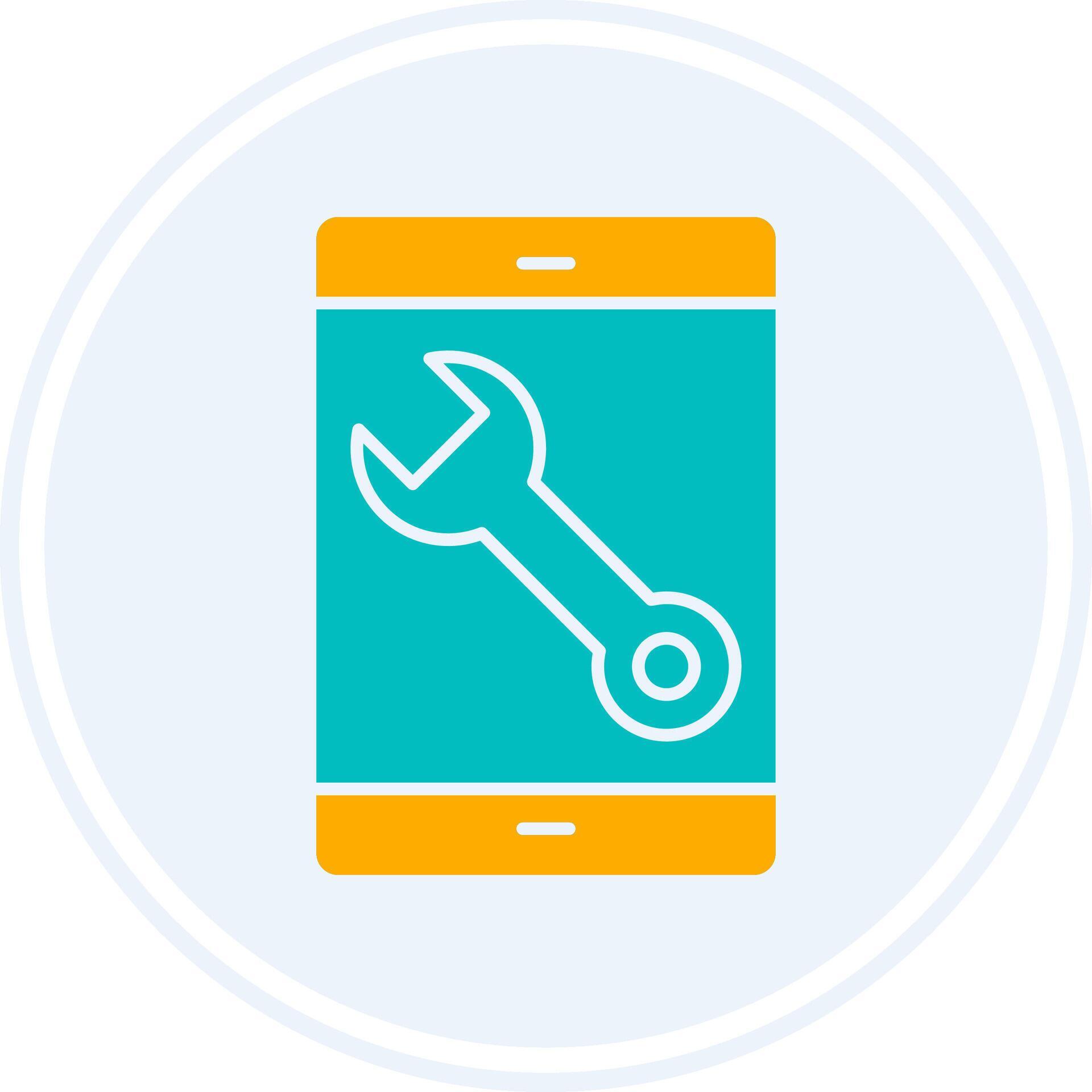 Mobilephone Support Glyph Two Colour Circle Icon 38499079 Vector Art at Vecteezy