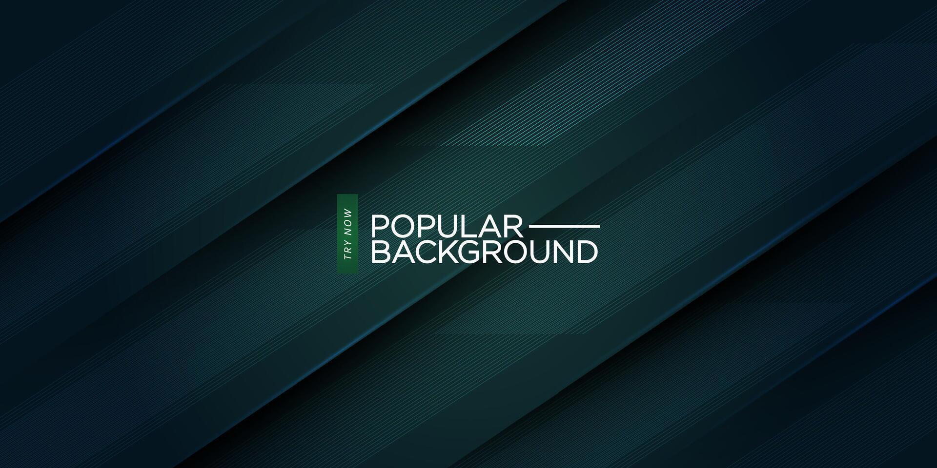 Abstract futuristic dark green background template vector with shadow and lights. Green ...