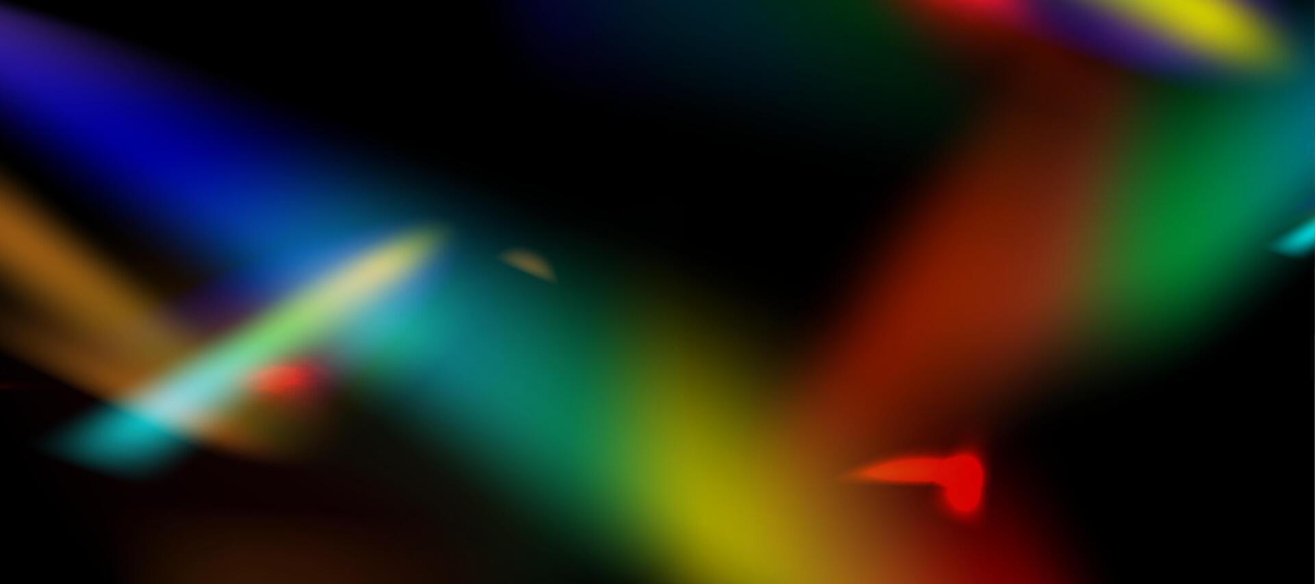 Blurred rainbow refraction overlay. Damaged photo film texture effect ...