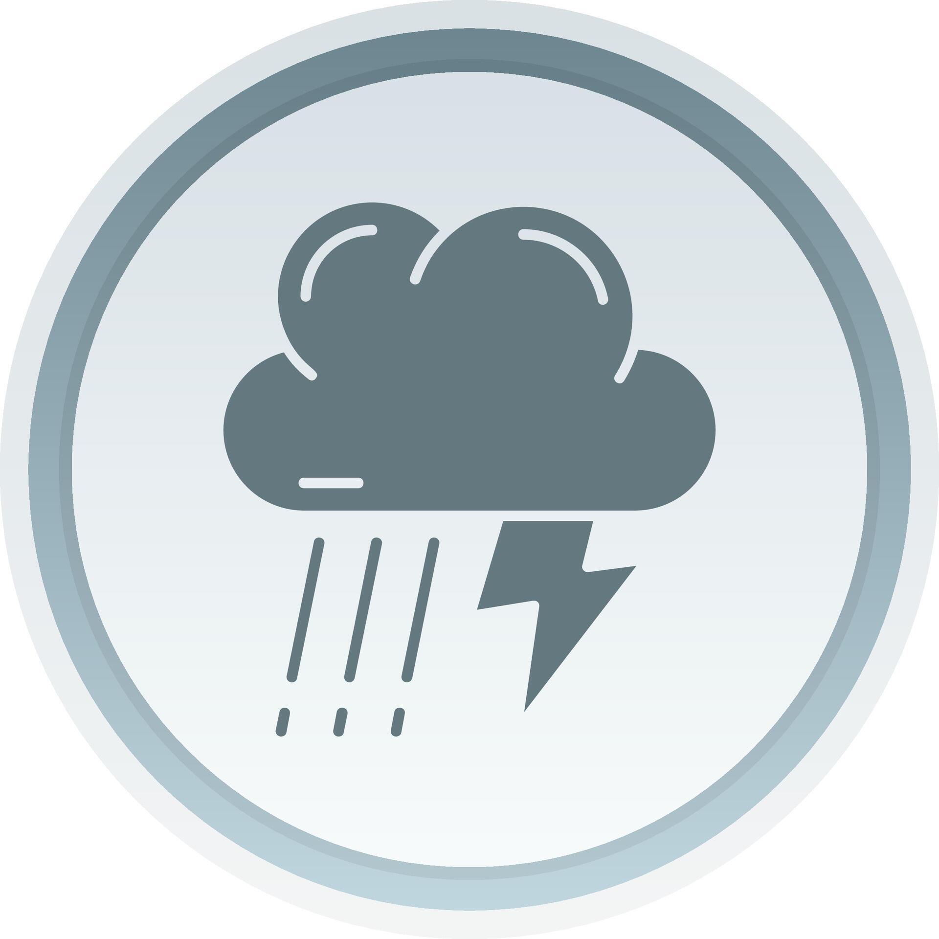 Thunder strom Solid button Icon 38513700 Vector Art at Vecteezy