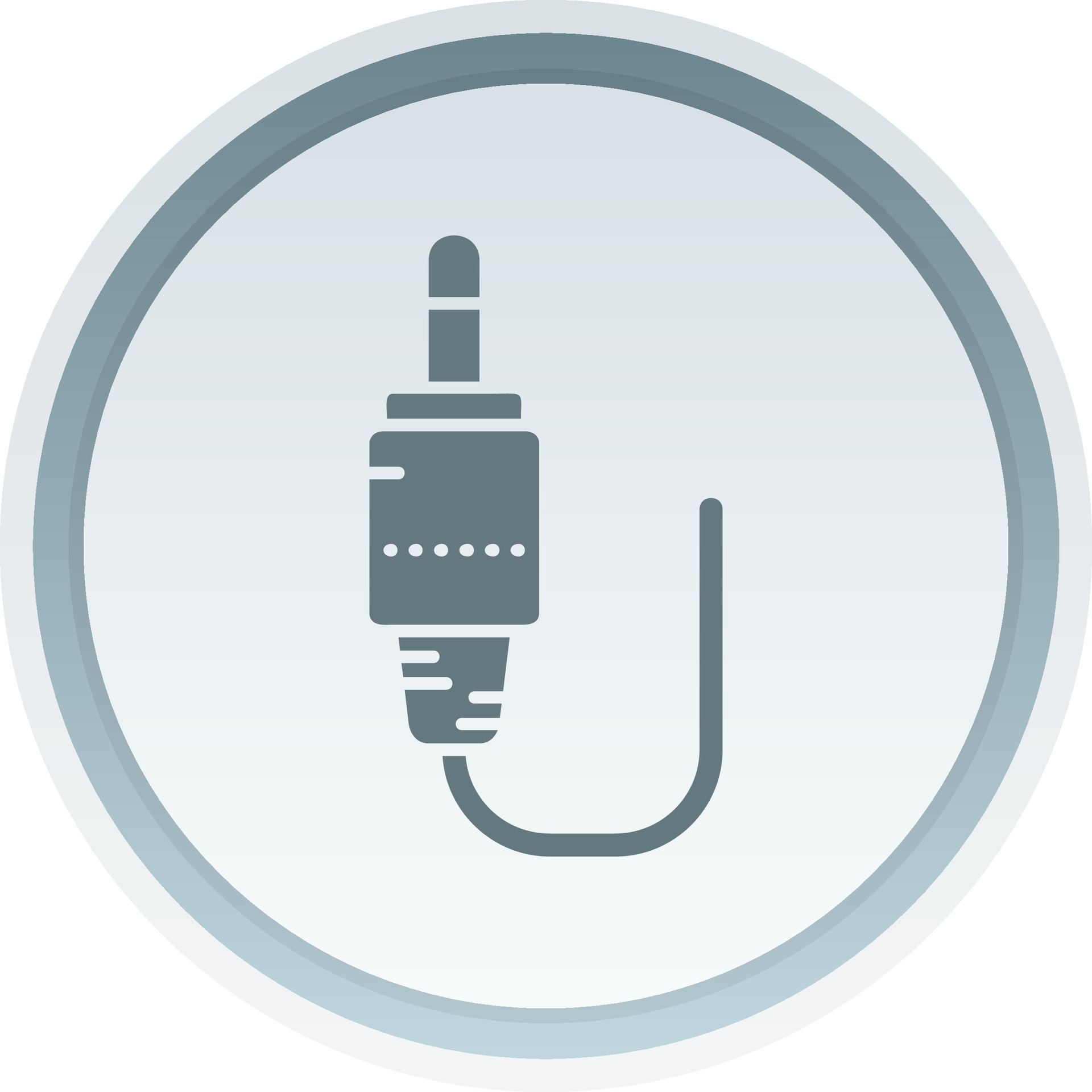 Audio cable Solid button Icon 38516355 Vector Art at Vecteezy