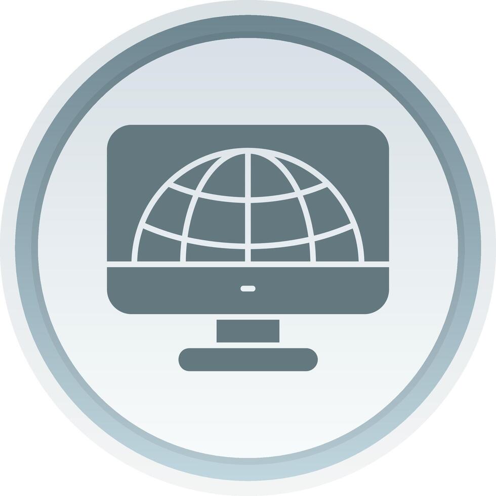 Monitor Solid button Icon 38516371 Vector Art at Vecteezy