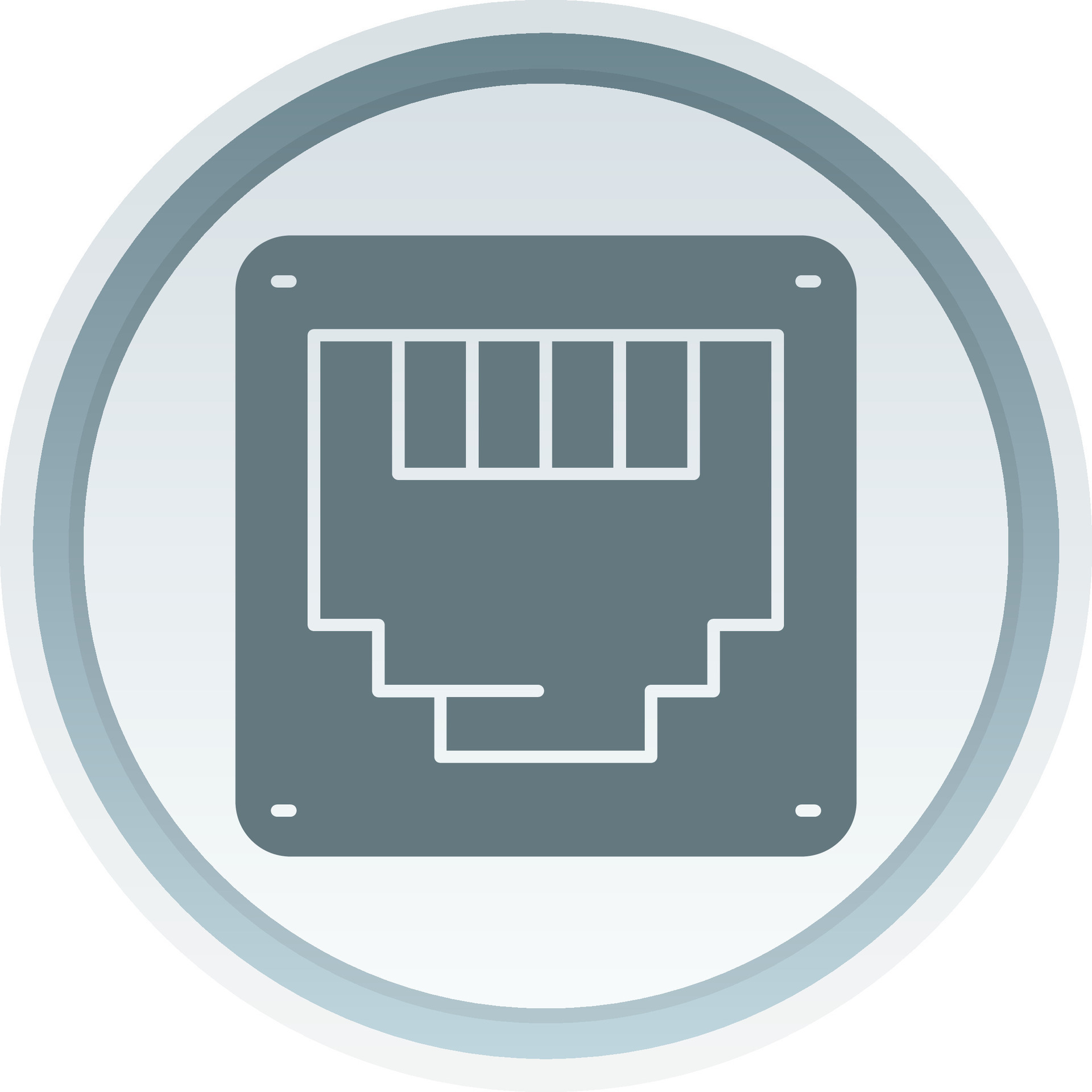 Ethernet Solid button Icon 38516411 Vector Art at Vecteezy