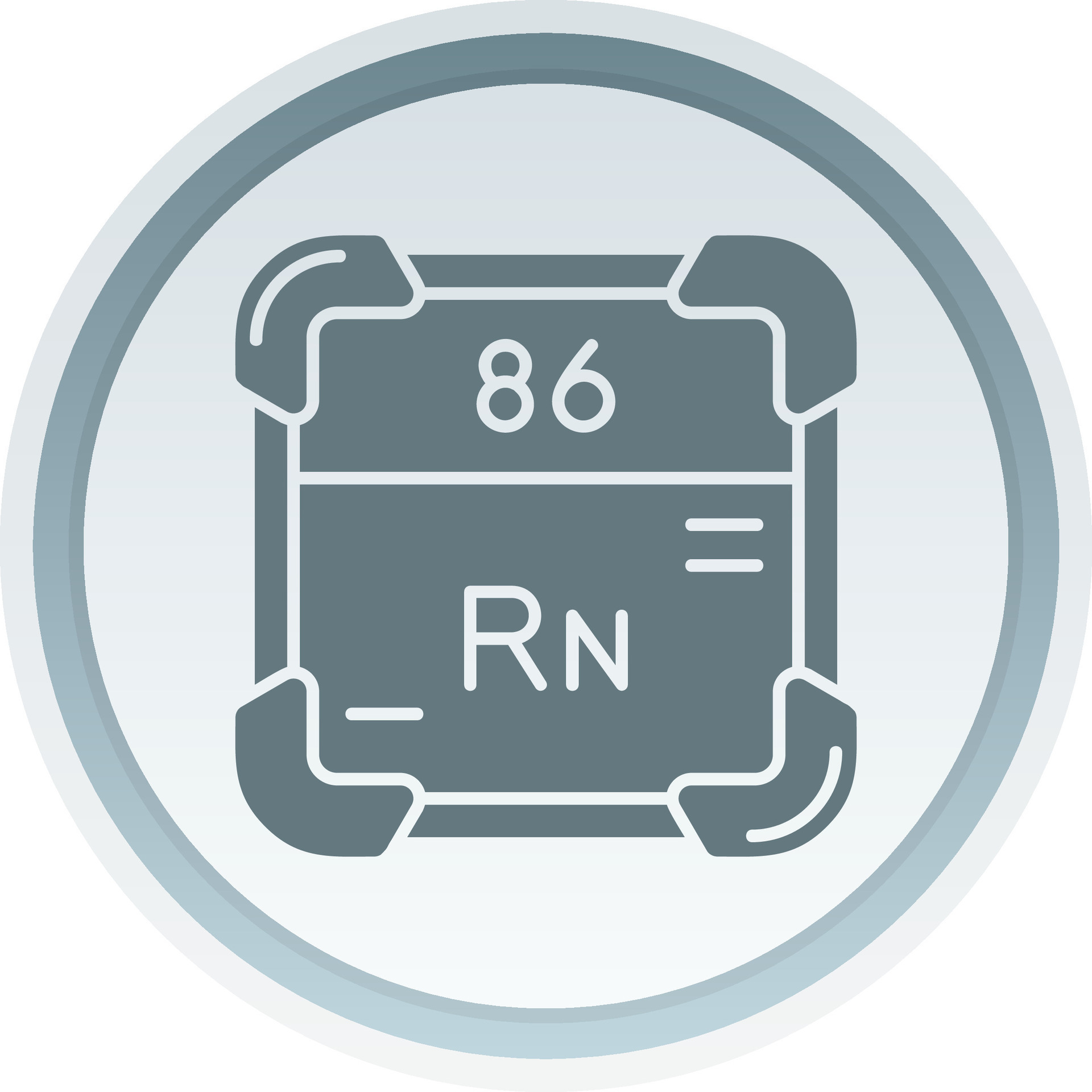 Radon Solid button Icon 38516467 Vector Art at Vecteezy