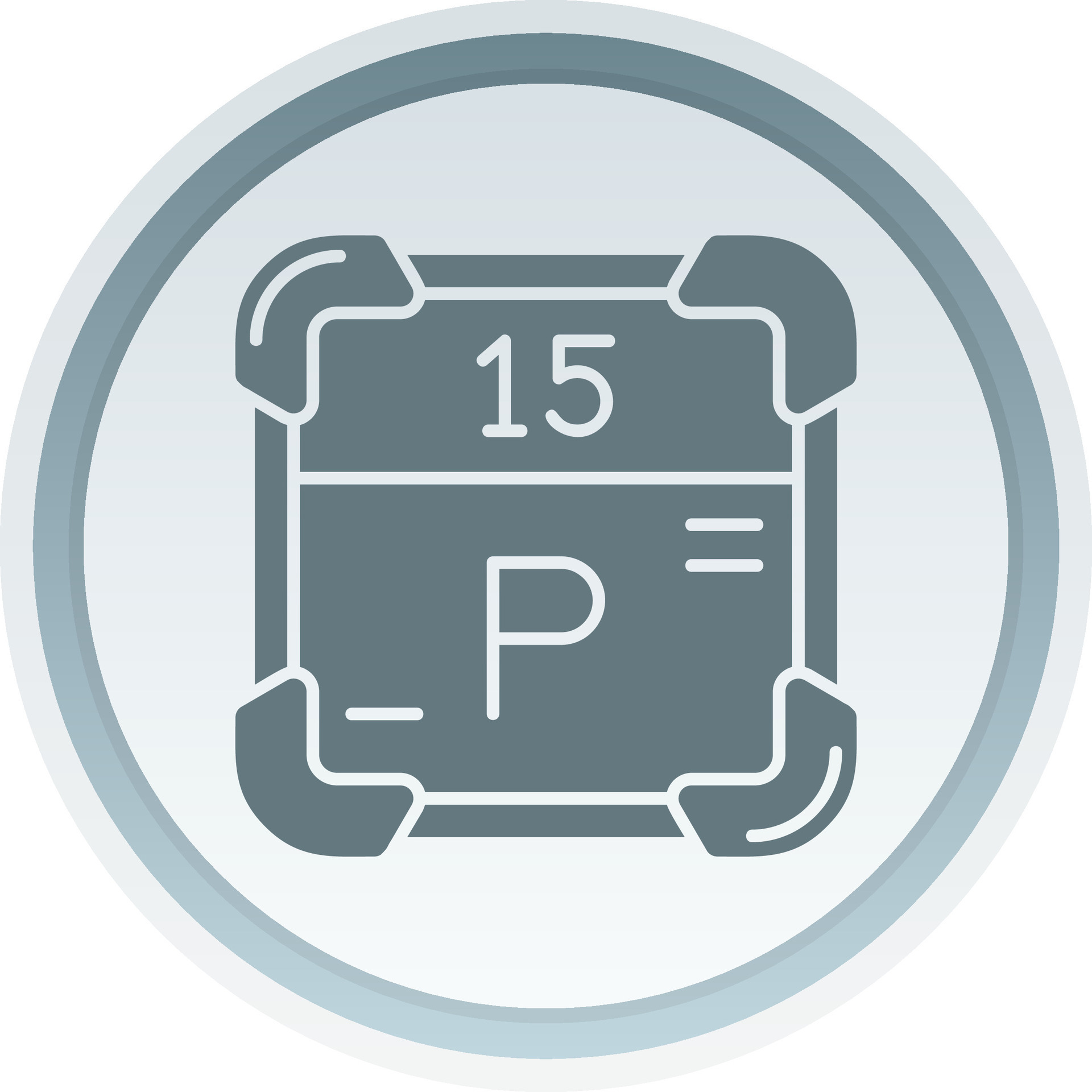 Phosphorus Solid button Icon 38516497 Vector Art at Vecteezy