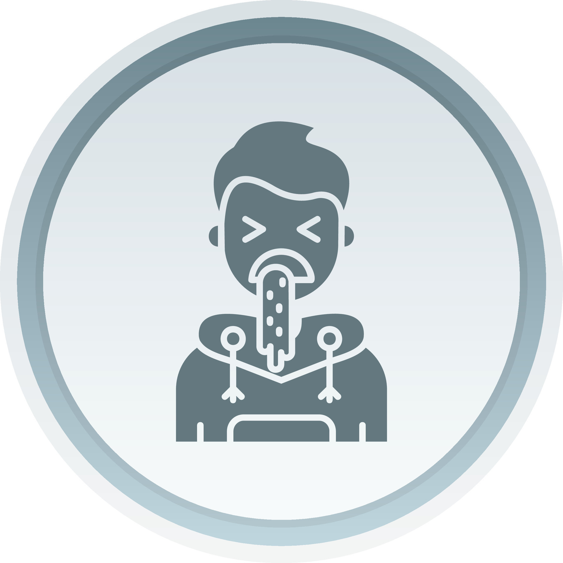 Vomit Solid button Icon 38518018 Vector Art at Vecteezy