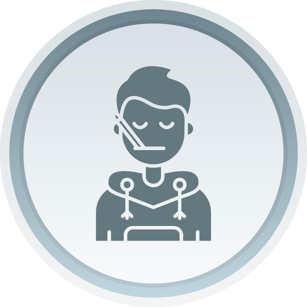 Sick Solid button Icon 38518048 Vector Art at Vecteezy