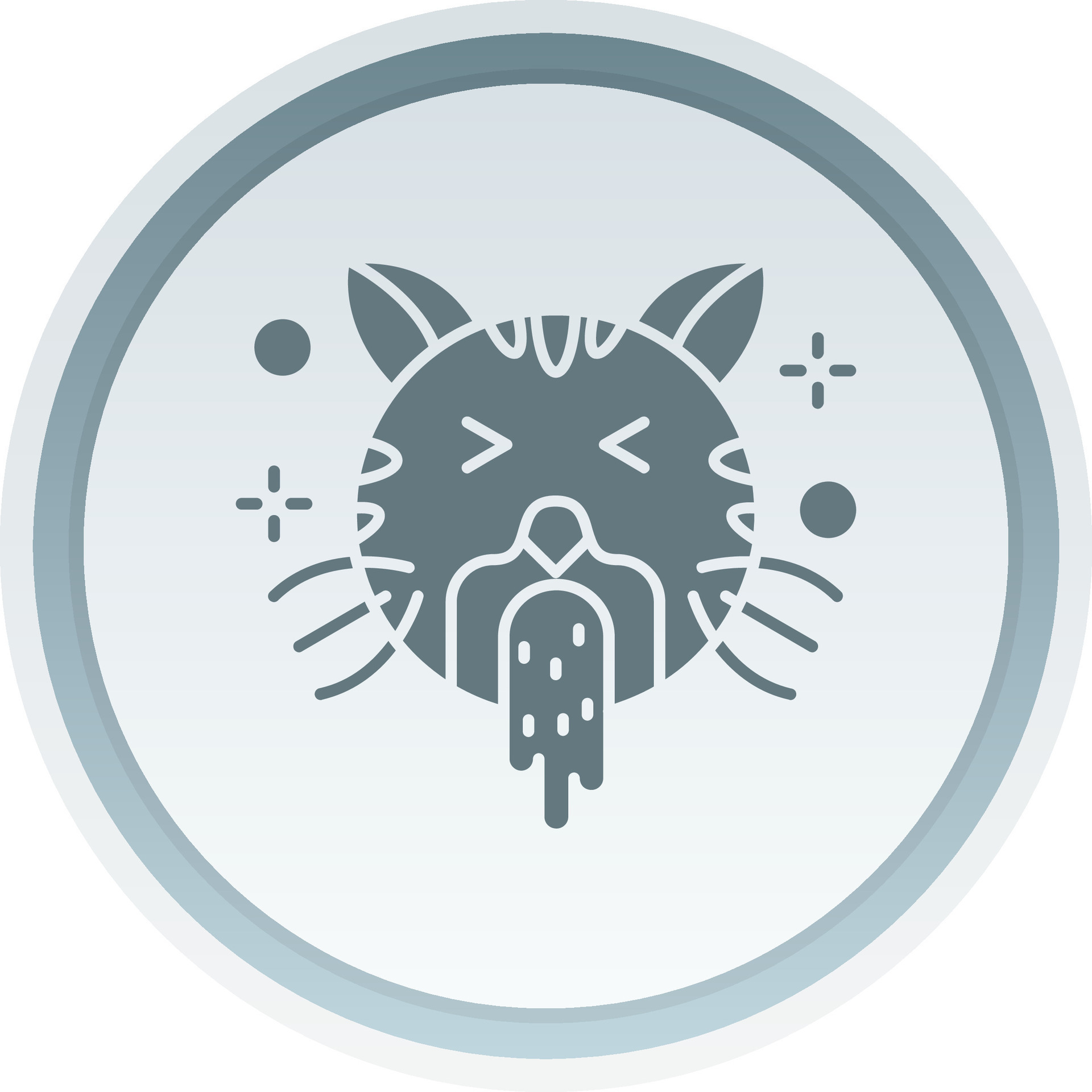 Vomit Solid button Icon 38518137 Vector Art at Vecteezy