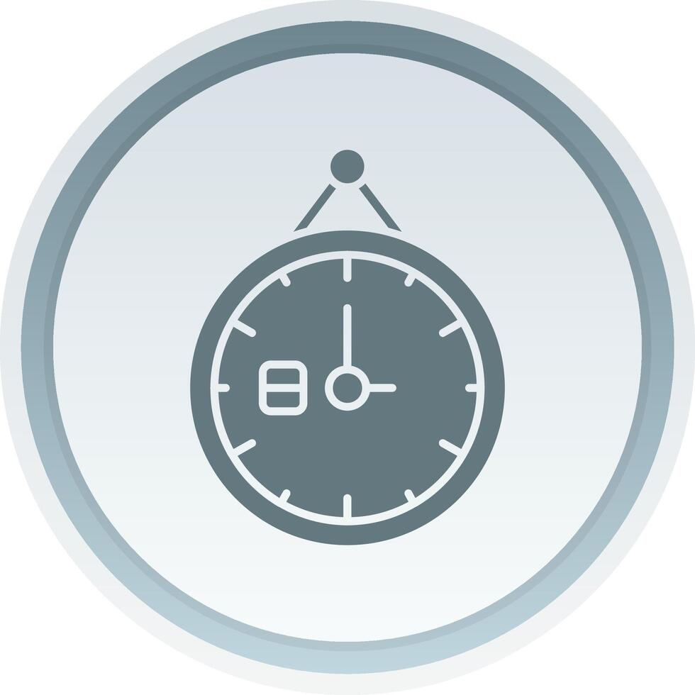 Clock Solid button Icon 38518143 Vector Art at Vecteezy