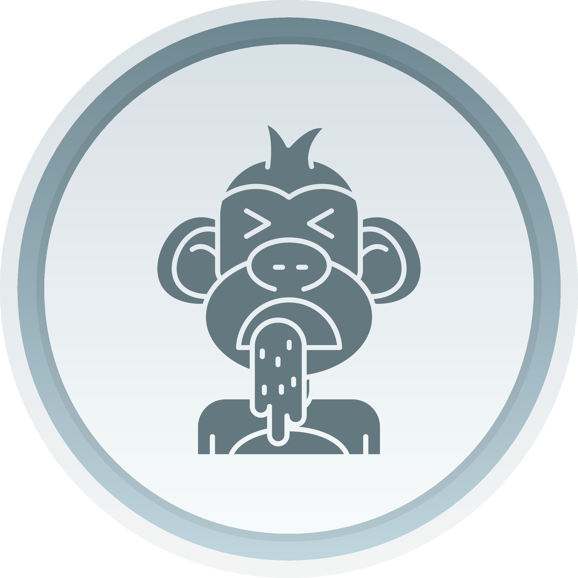 Vomit Solid button Icon 38518247 Vector Art at Vecteezy