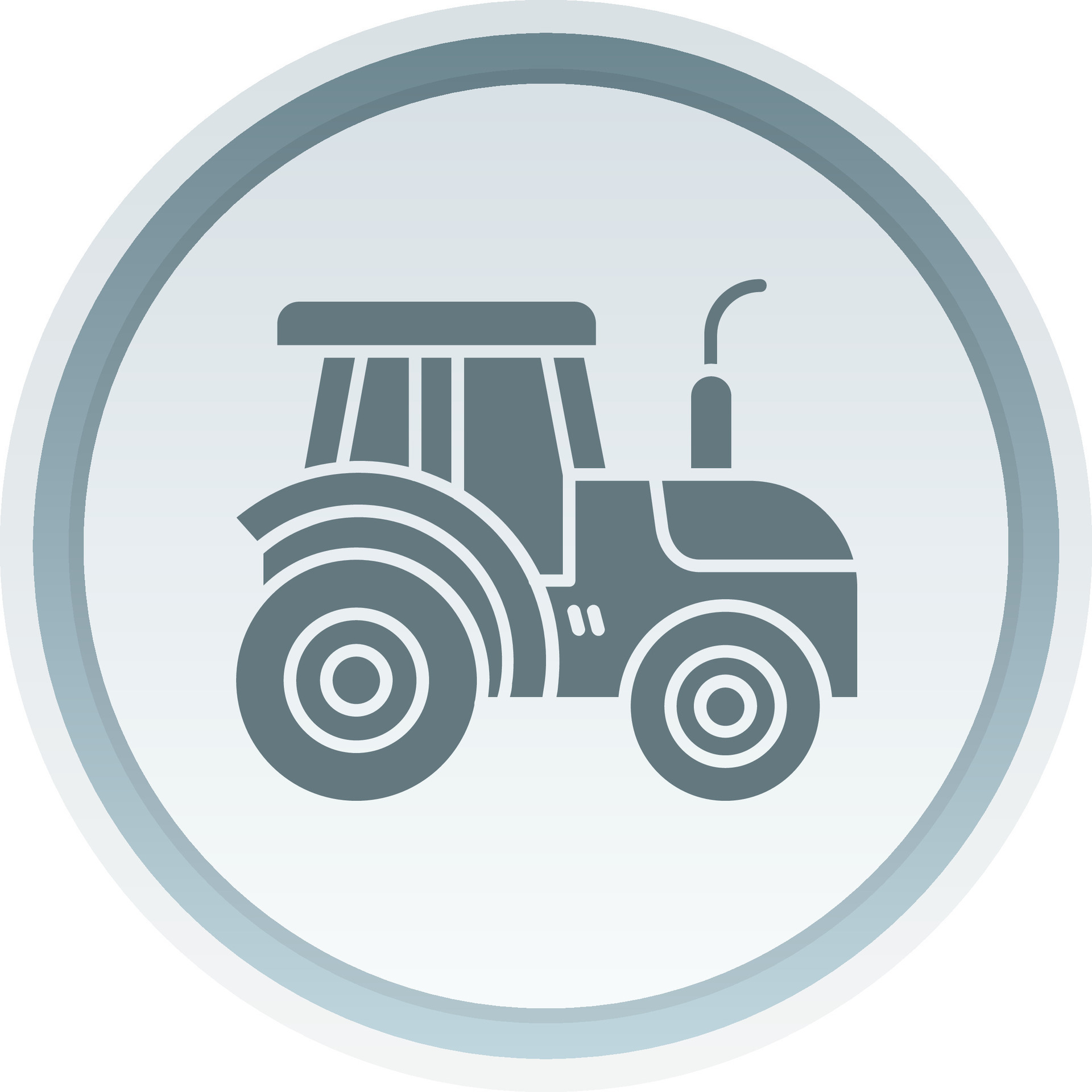 Tractor Solid button Icon 38518295 Vector Art at Vecteezy
