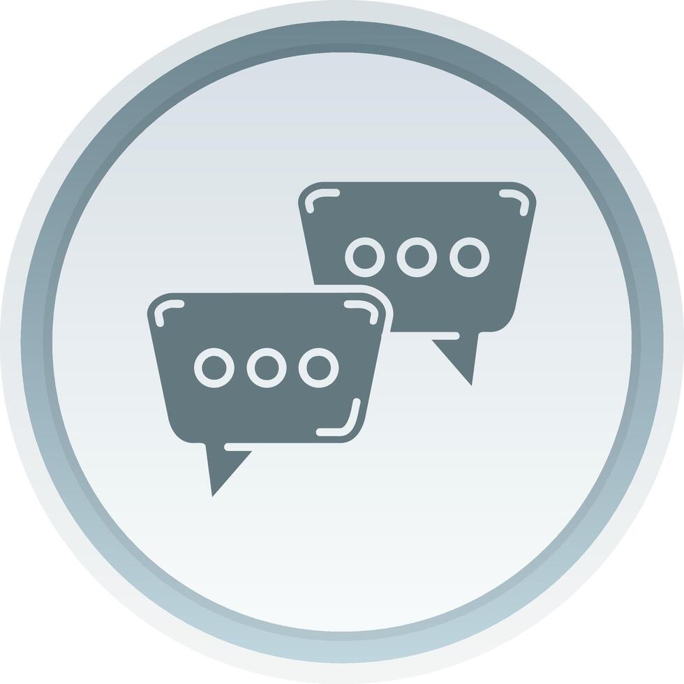 Speech bubbles Solid button Icon 38518383 Vector Art at Vecteezy