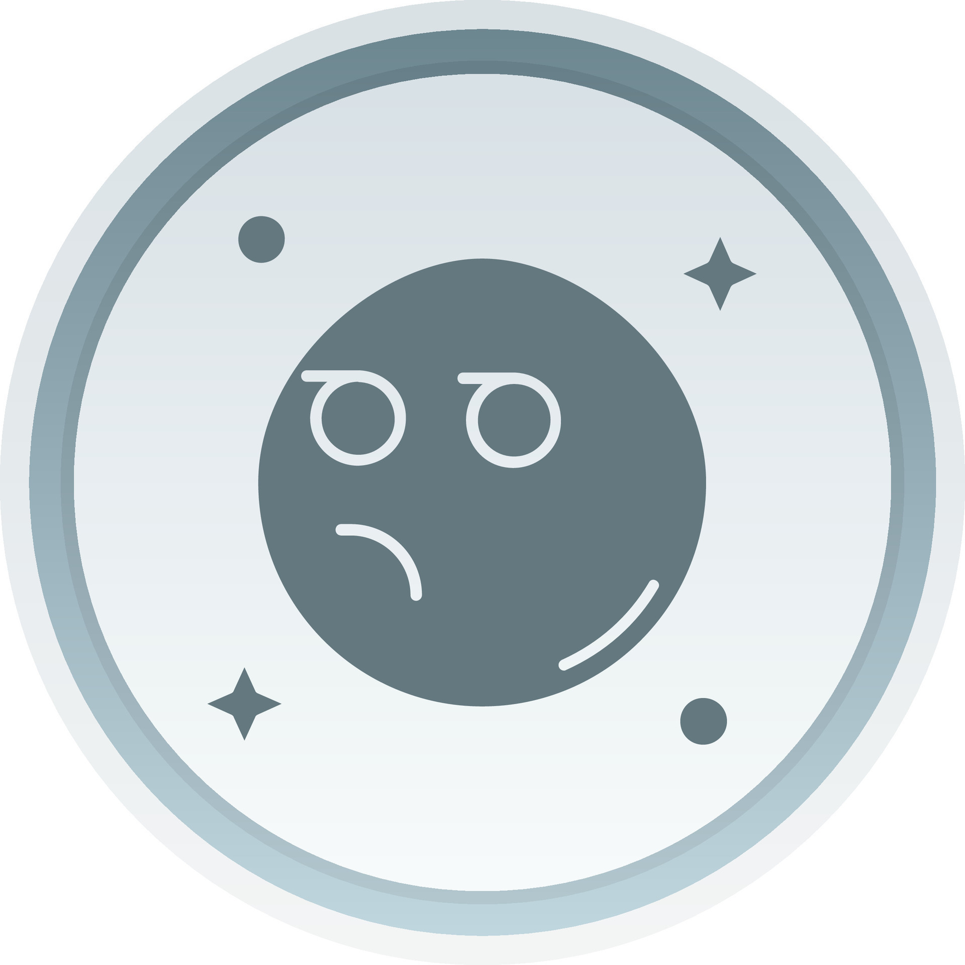Suspicious Solid button Icon 38518463 Vector Art at Vecteezy