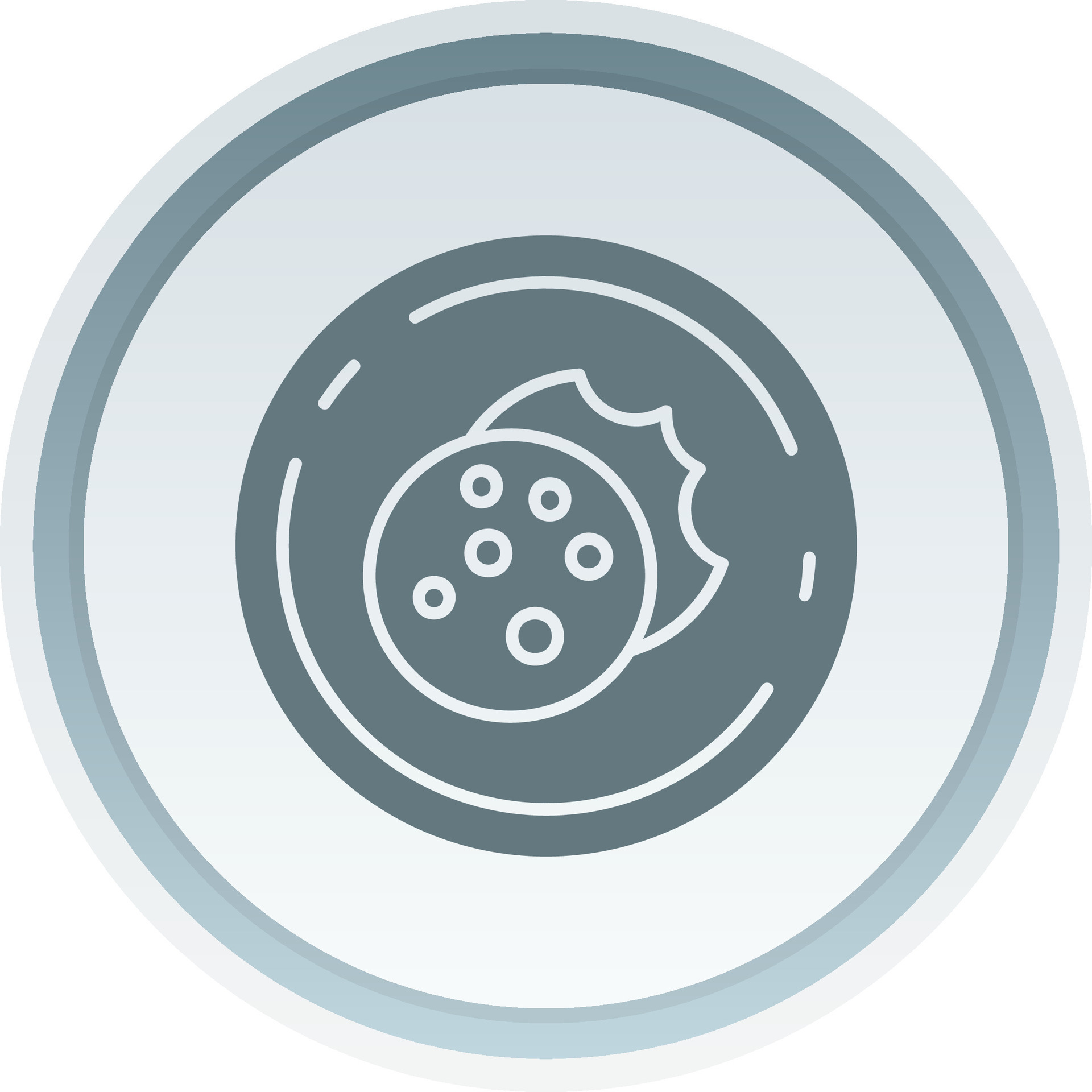 Cookie Solid button Icon 38518589 Vector Art at Vecteezy