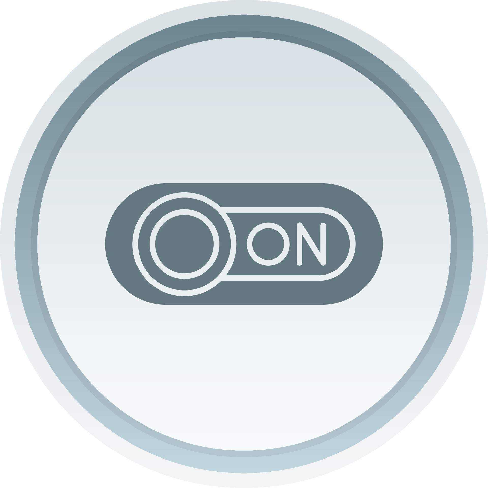 On Solid button Icon 38518729 Vector Art at Vecteezy