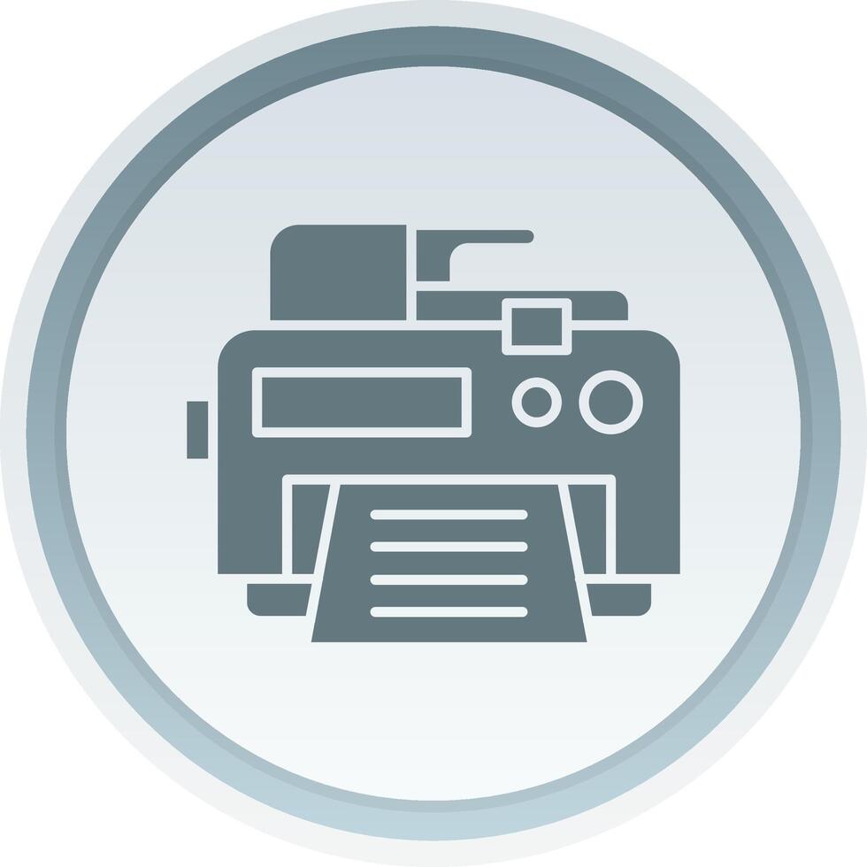 Printer Solid button Icon 38518778 Vector Art at Vecteezy