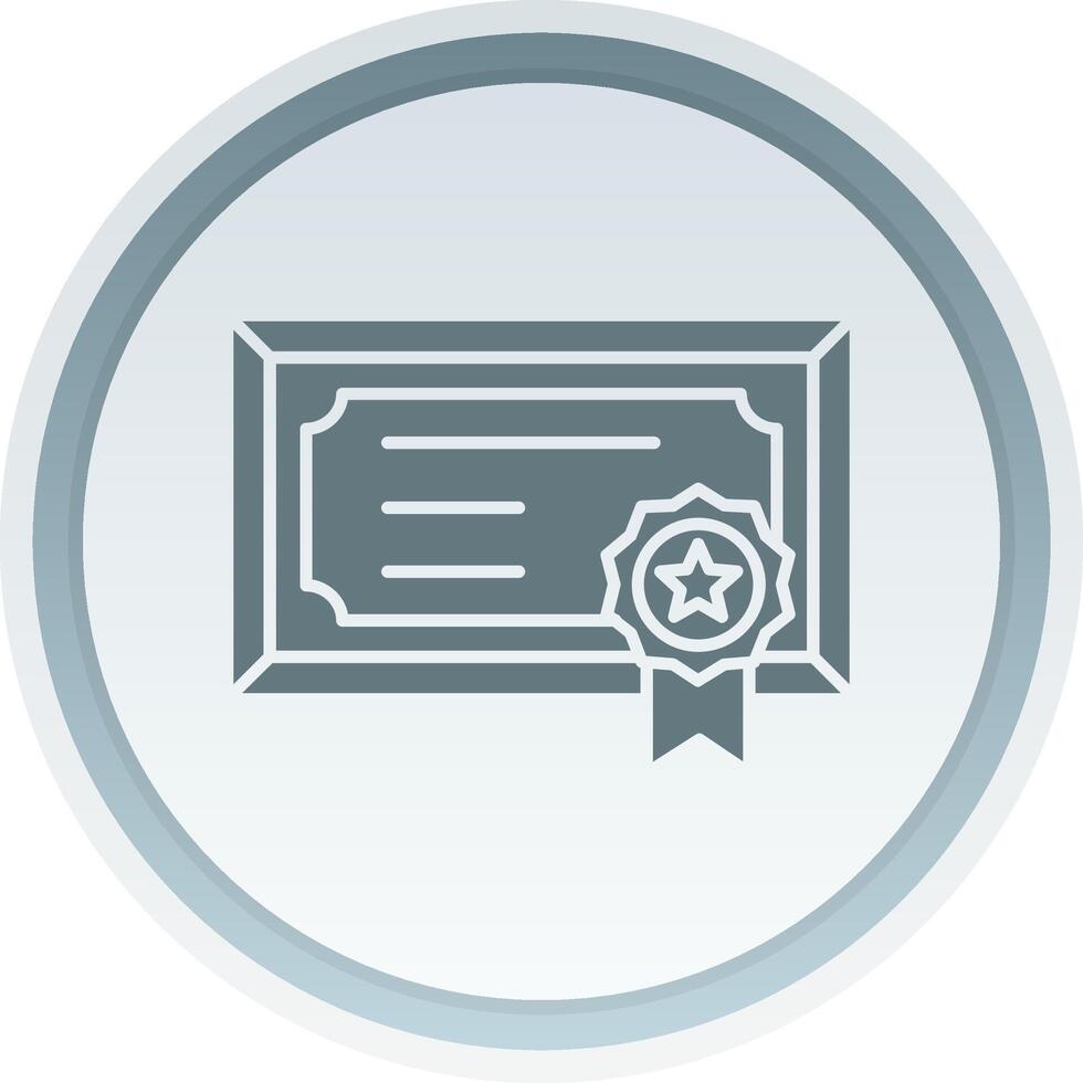 Certificate Solid button Icon 38518807 Vector Art at Vecteezy
