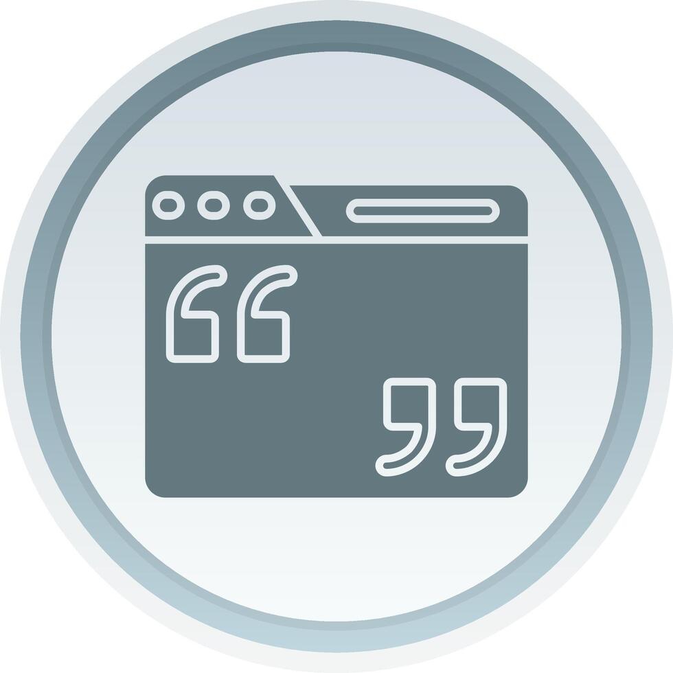 Quote Solid button Icon 38518821 Vector Art at Vecteezy