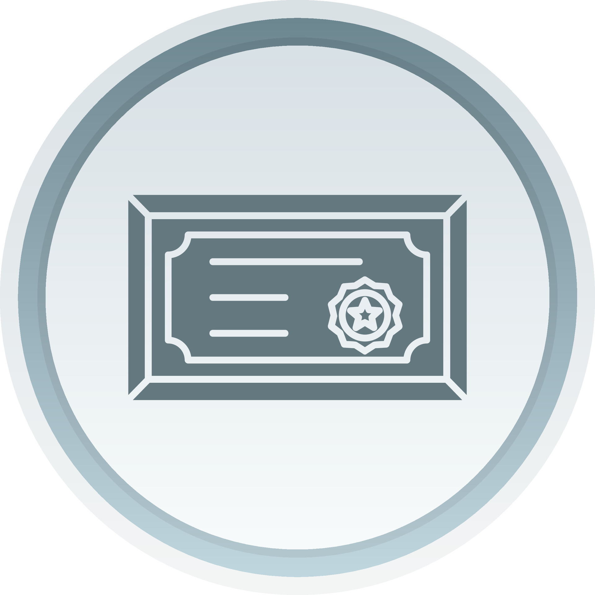 Certificate Solid button Icon 38518825 Vector Art at Vecteezy