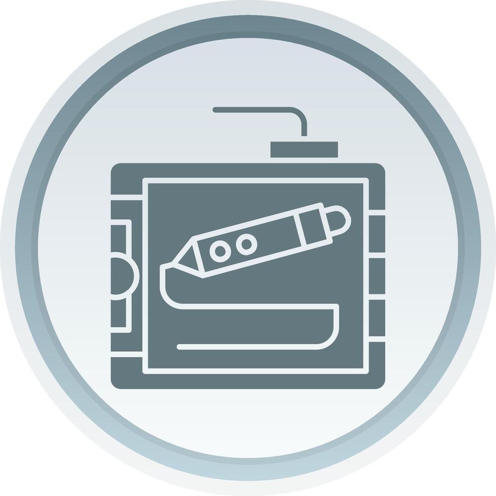 Drawing tablet Solid button Icon 38518896 Vector Art at Vecteezy