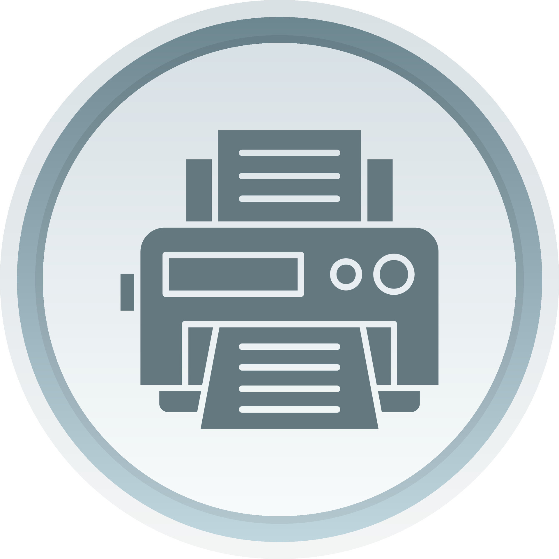 Printer Solid button Icon 38518989 Vector Art at Vecteezy