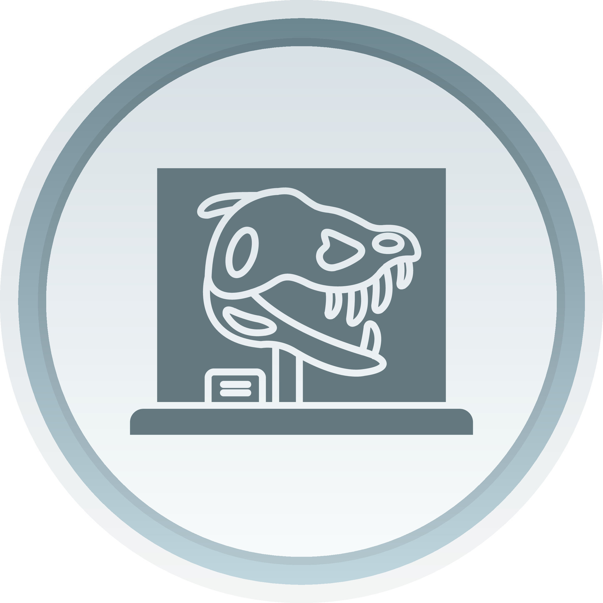 Dinosaur Solid button Icon 38519044 Vector Art at Vecteezy