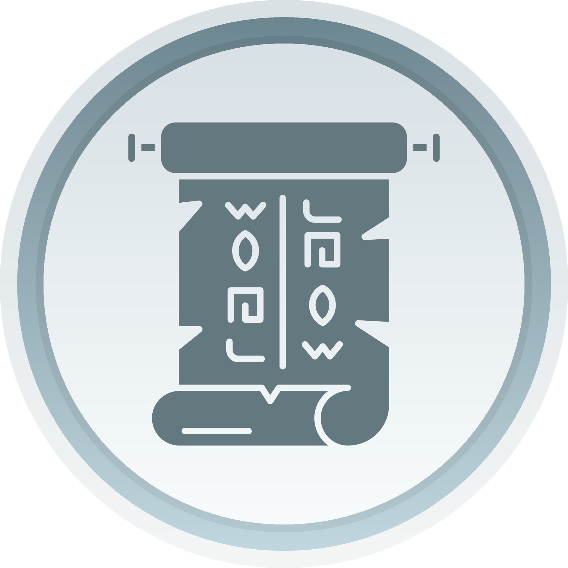 Papyrus Solid button Icon 38519115 Vector Art at Vecteezy