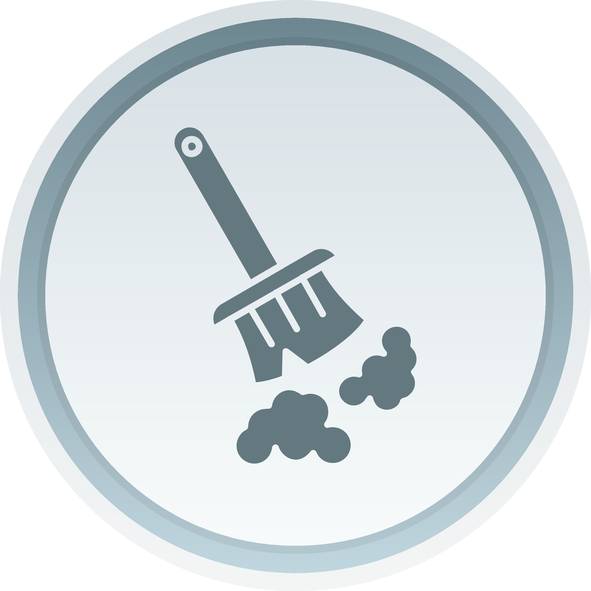 Broom Solid button Icon 38519138 Vector Art at Vecteezy