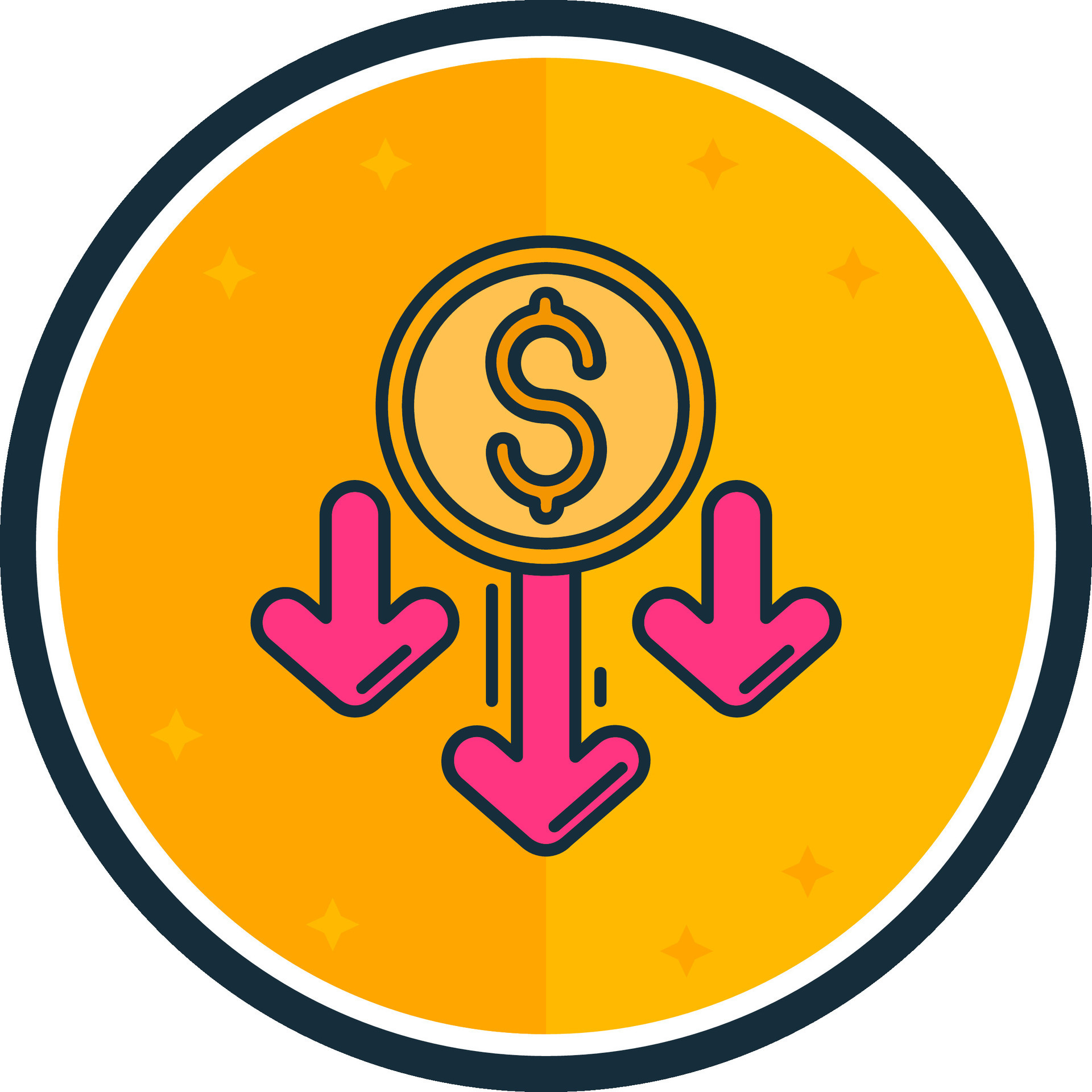 Decrease filled verse Icon 38528331 Vector Art at Vecteezy