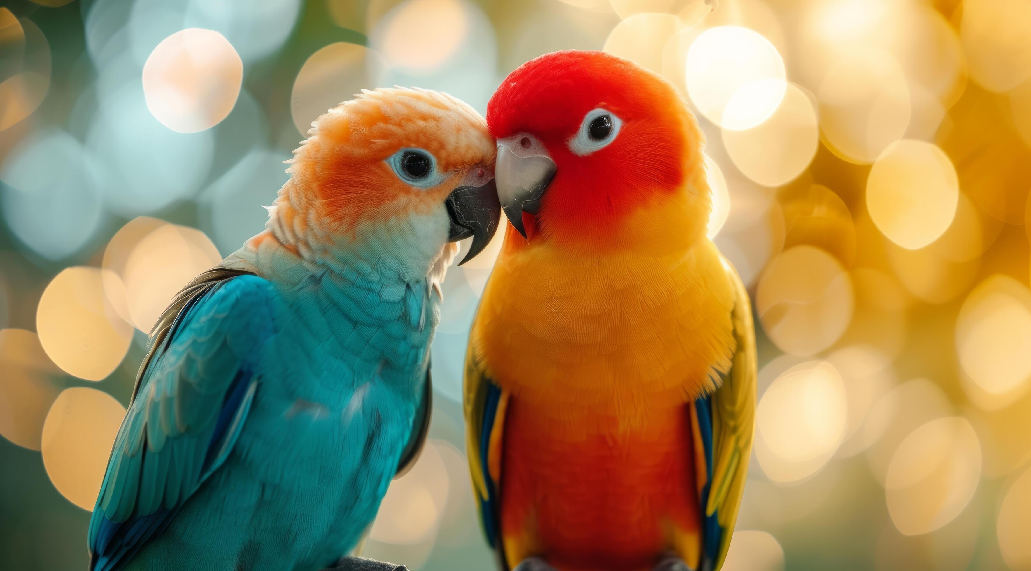 AI generated parrot love birds on light background 38532357 Stock Photo at Vecteezy