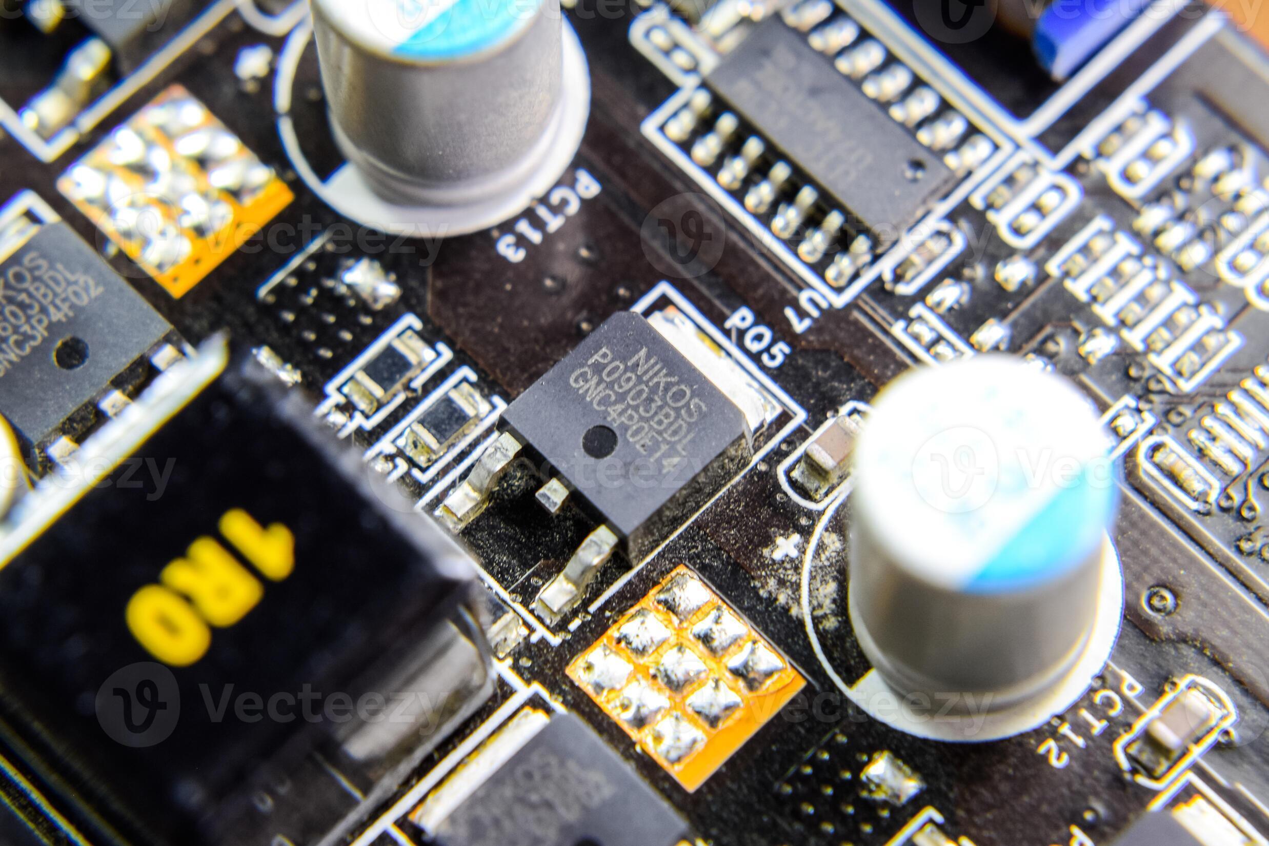 Electronic Board With Electrical Components Electronics Of Computer Equipment 38535470 Stock