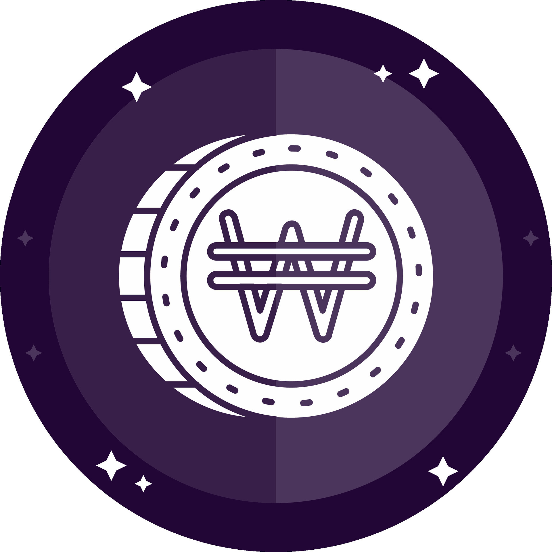 Won Solid badges Icon 38537331 Vector Art at Vecteezy