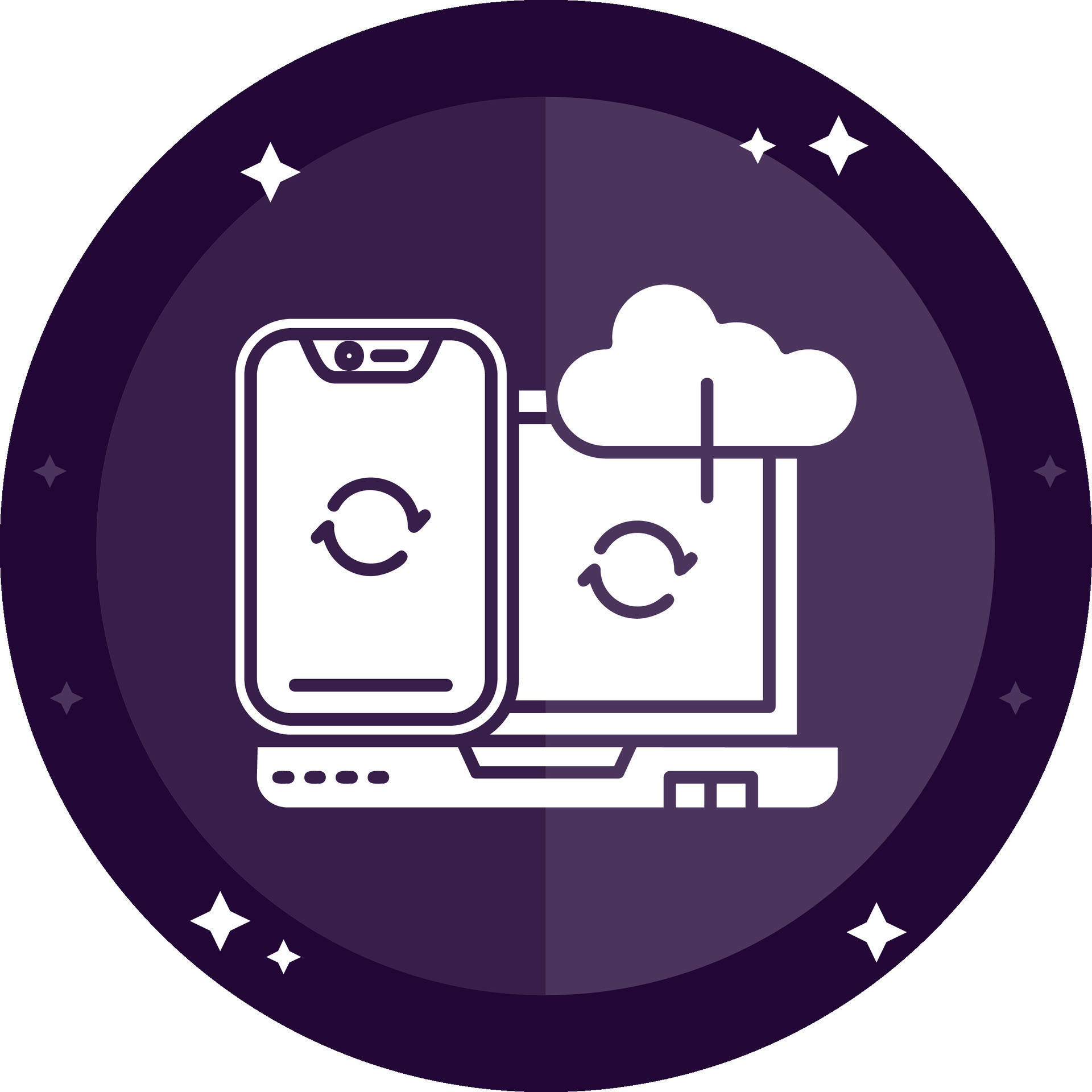 Sync Solid badges Icon 38538658 Vector Art at Vecteezy