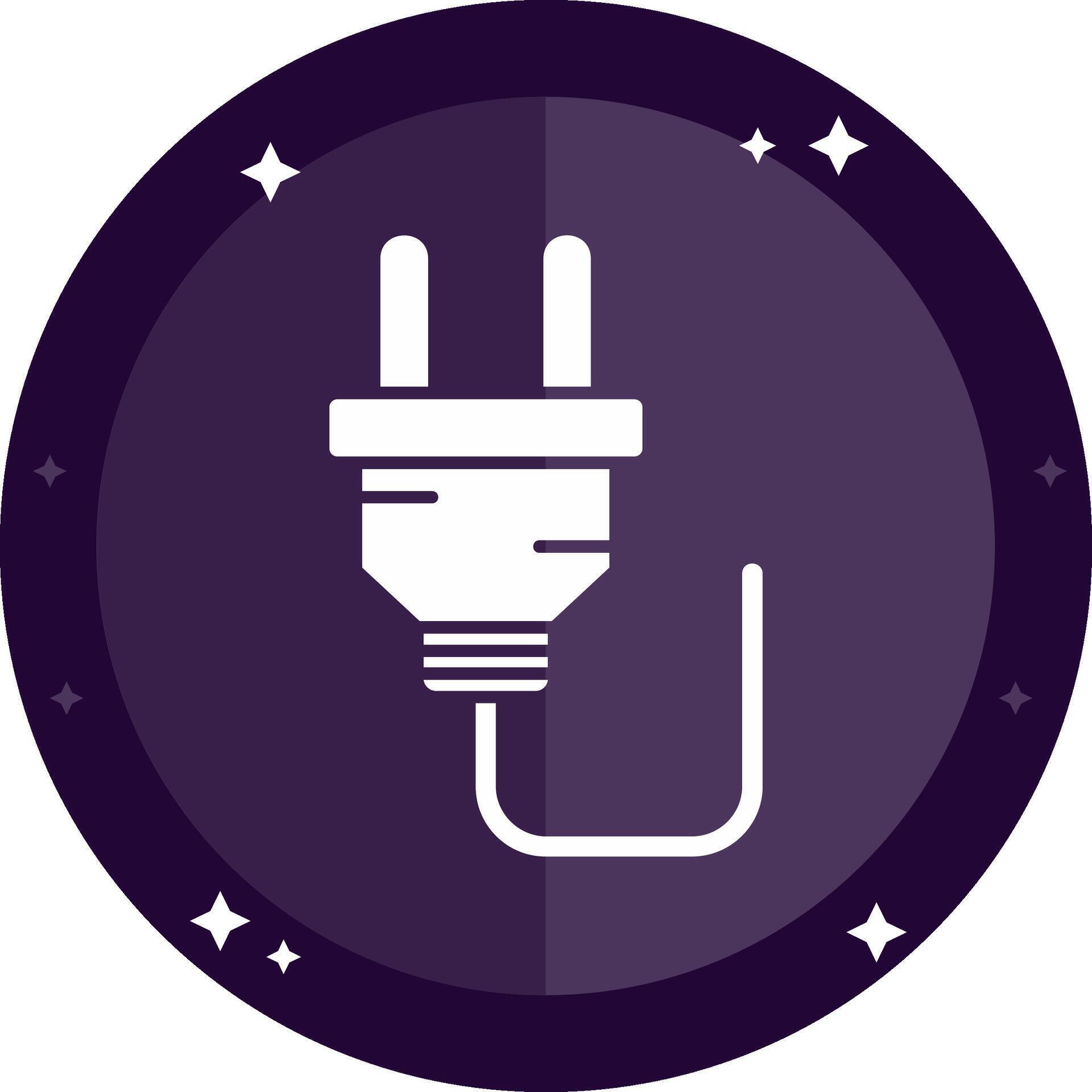 Plug Solid badges Icon 38538778 Vector Art at Vecteezy