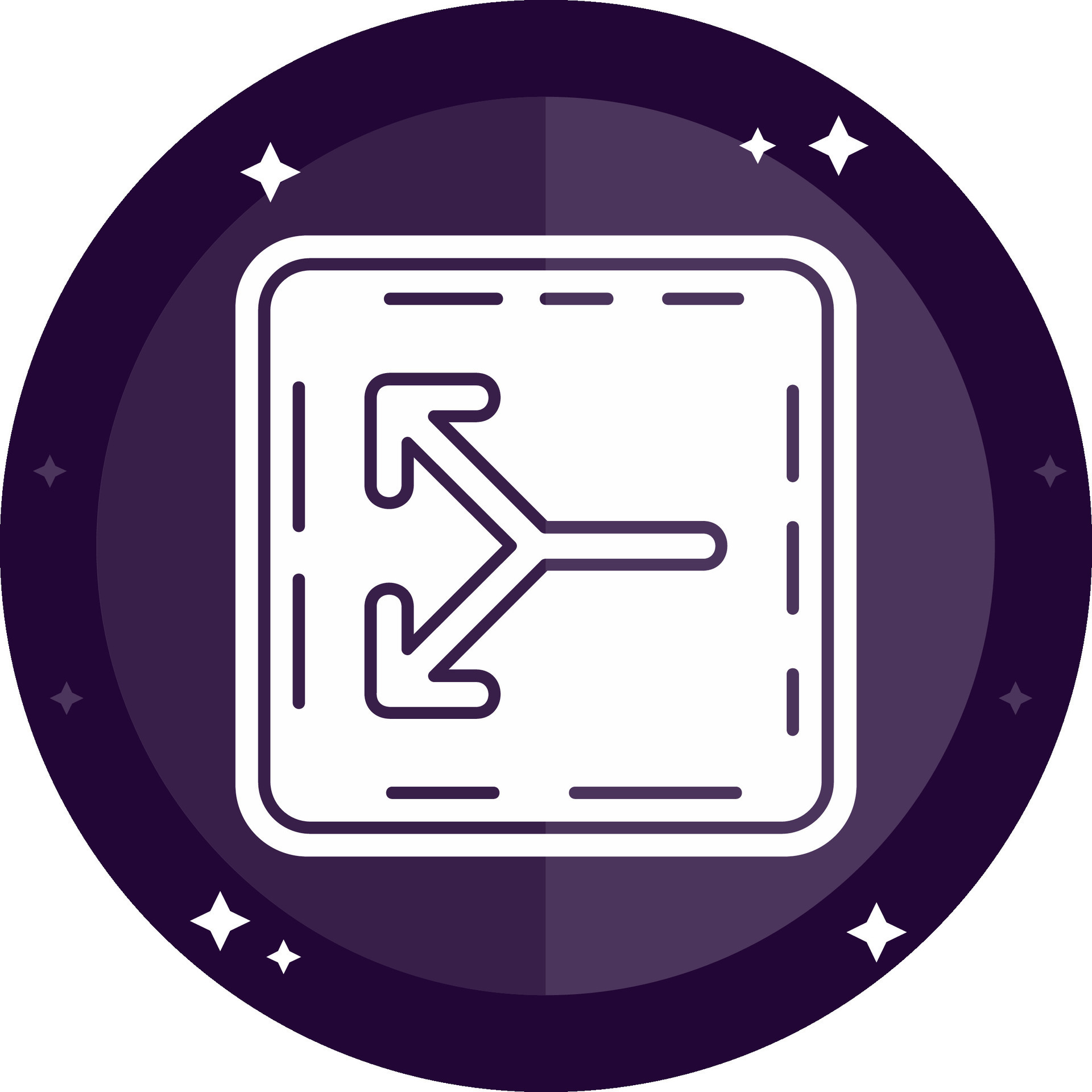 Split Solid badges Icon 38539161 Vector Art at Vecteezy