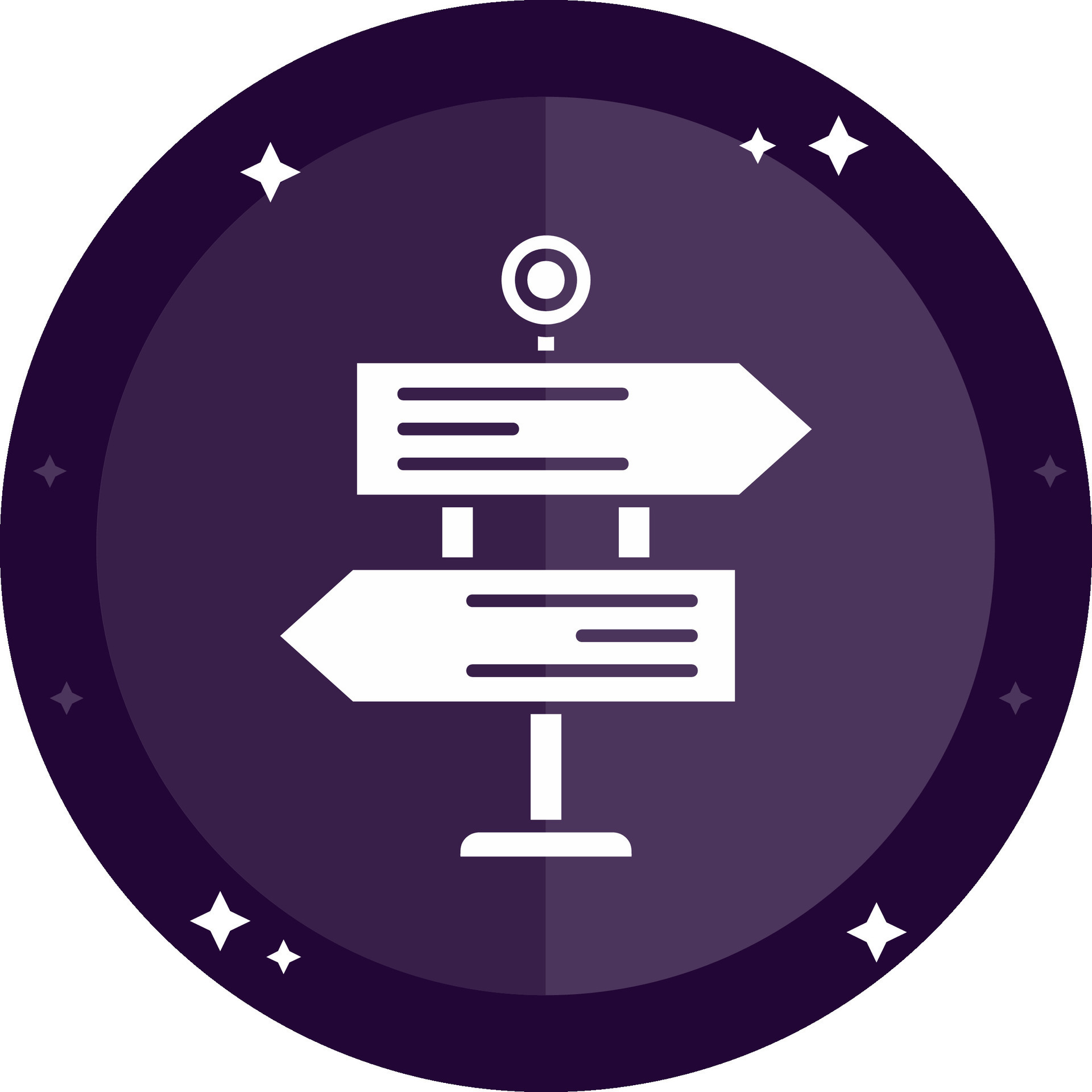 Direction Solid badges Icon 38539554 Vector Art at Vecteezy