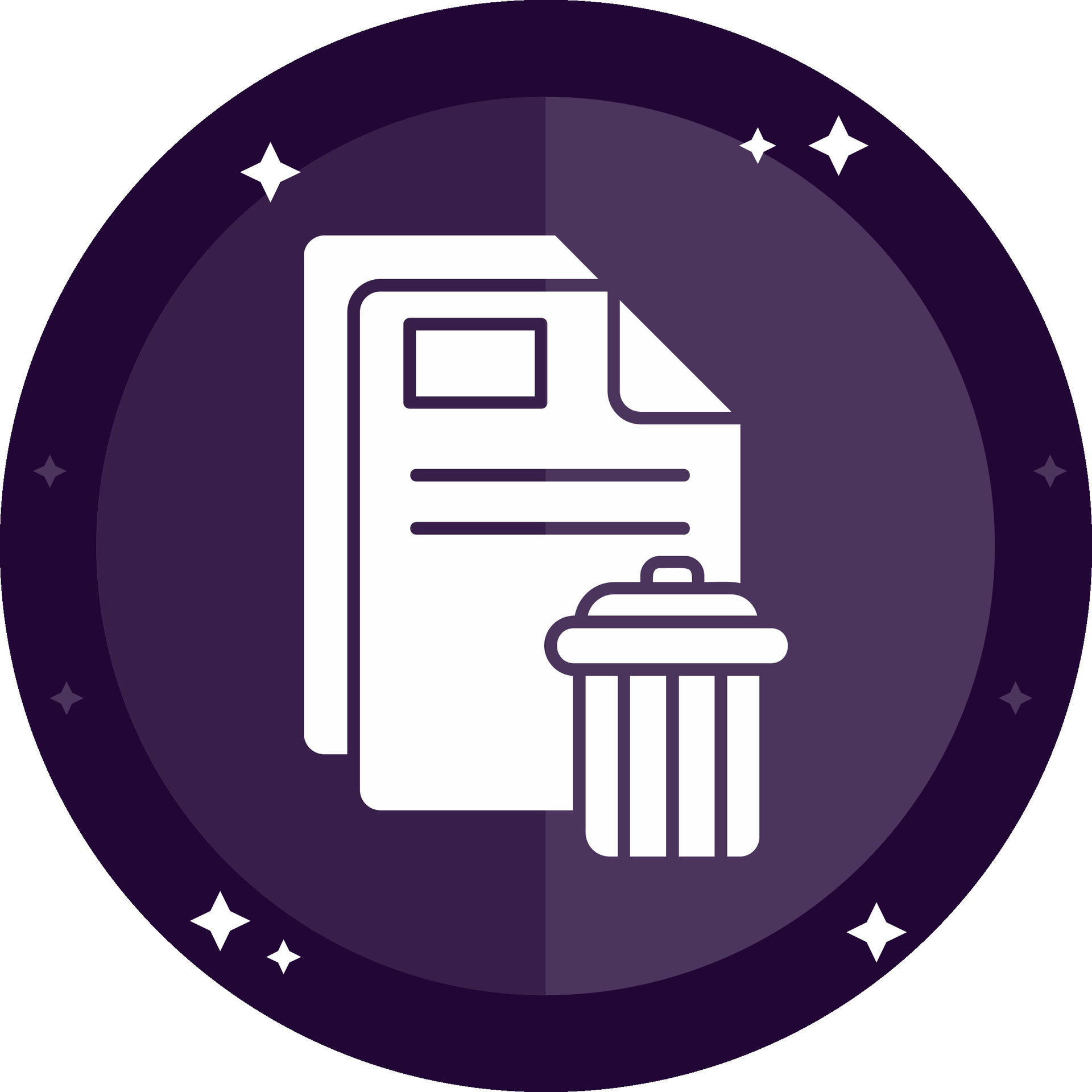 Delete Solid badges Icon 38539556 Vector Art at Vecteezy