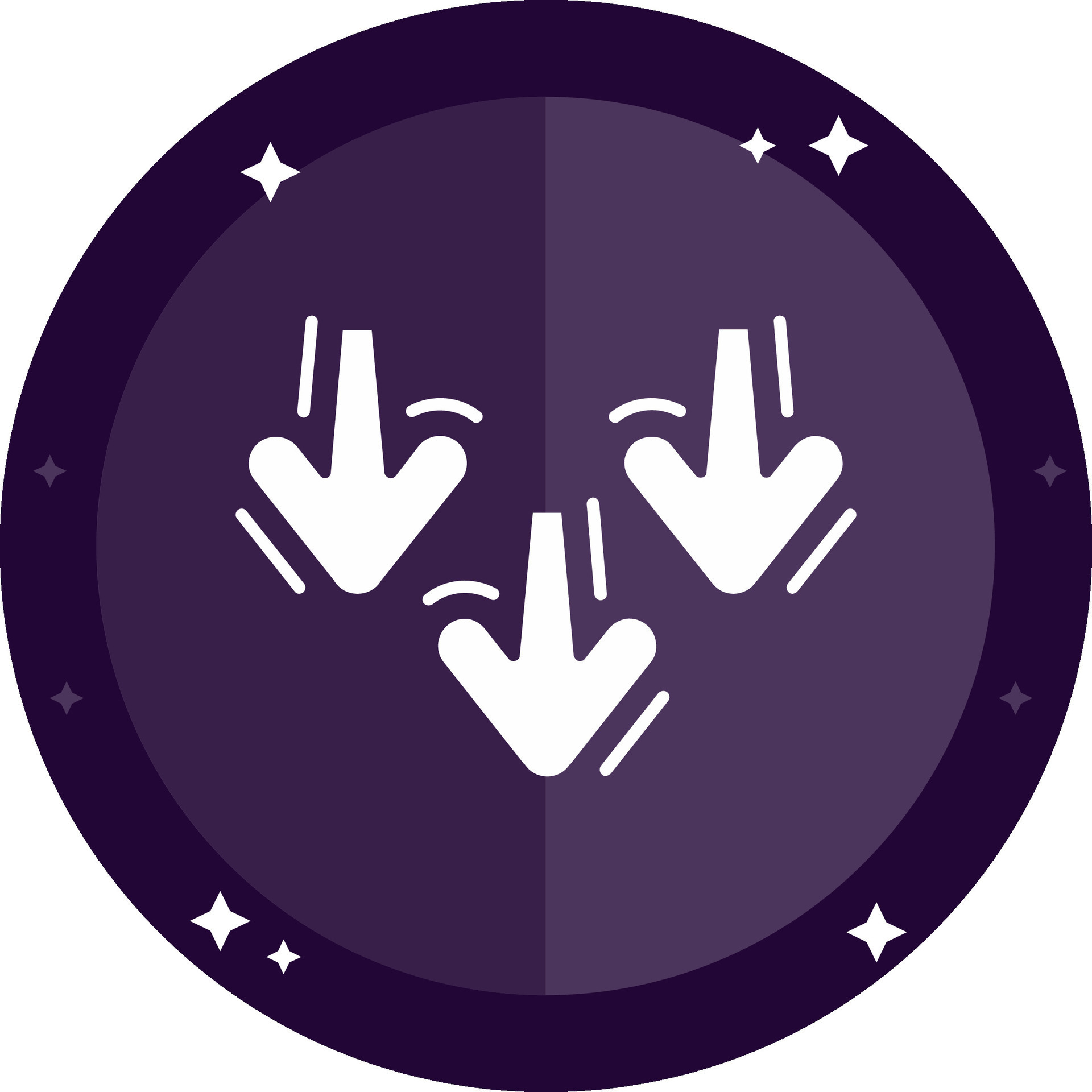 Decrease Solid badges Icon 38540100 Vector Art at Vecteezy