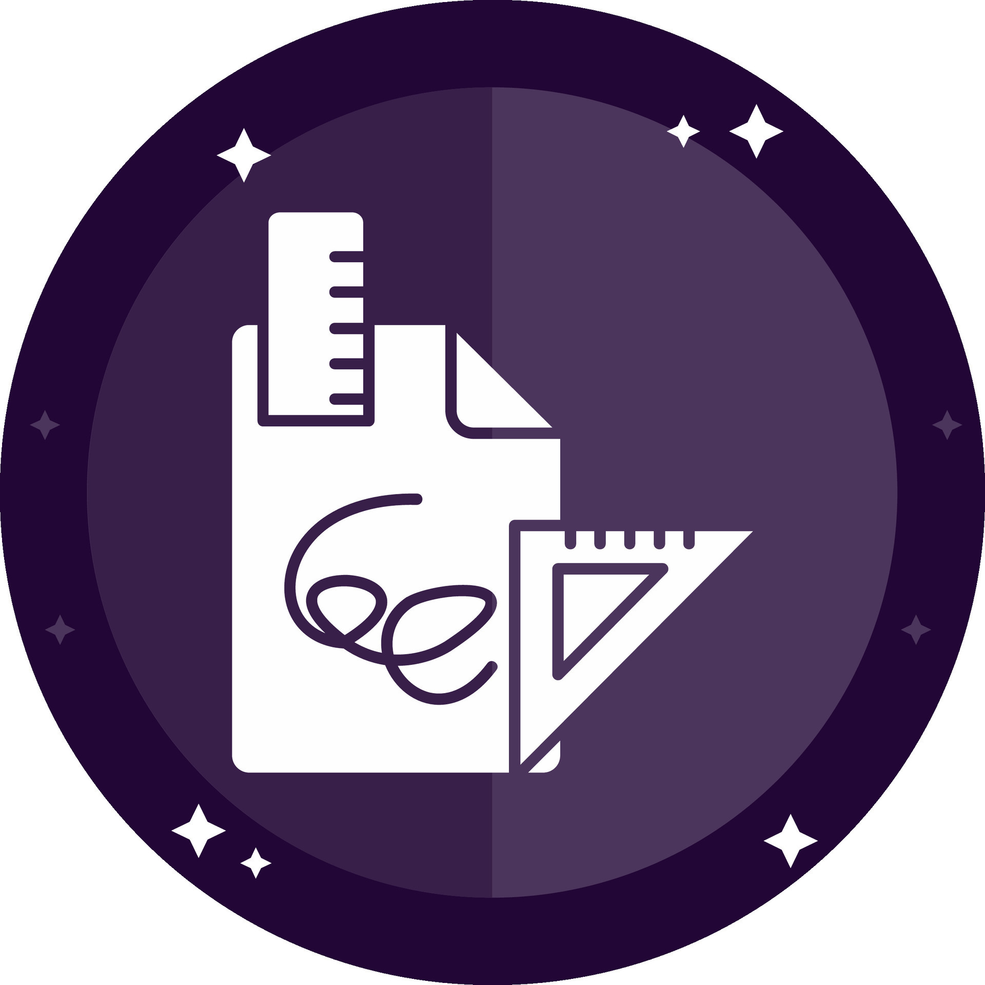 Drafts Solid badges Icon 38541112 Vector Art at Vecteezy