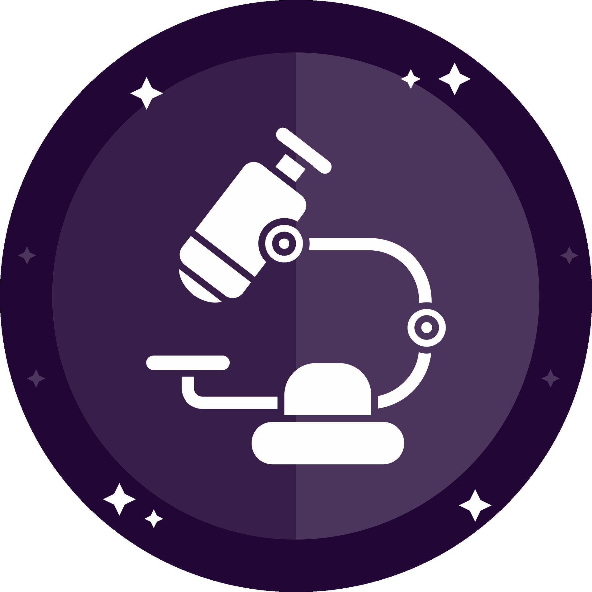 Microscope Solid badges Icon 38541119 Vector Art at Vecteezy