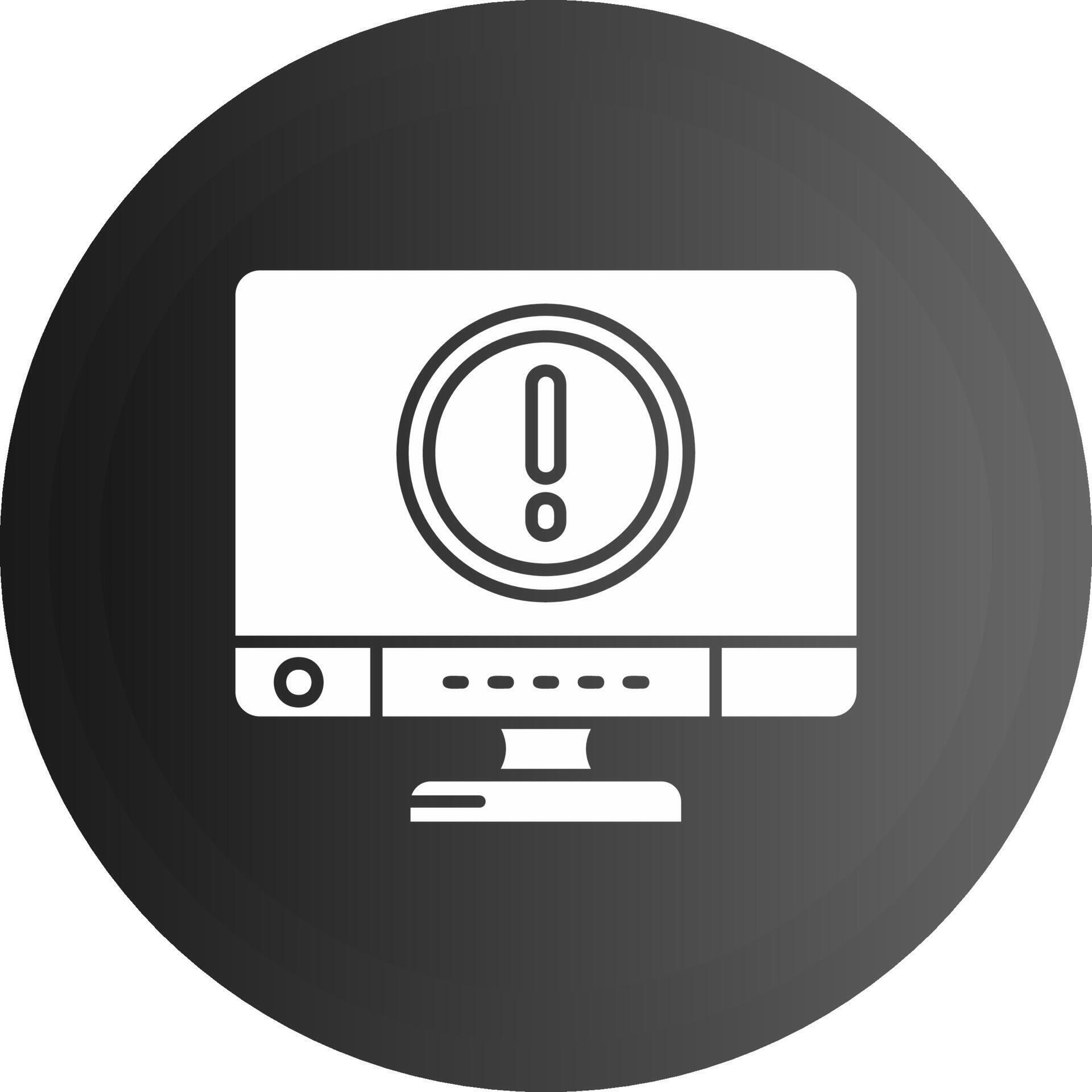 Error Solid black Icon 38542285 Vector Art at Vecteezy