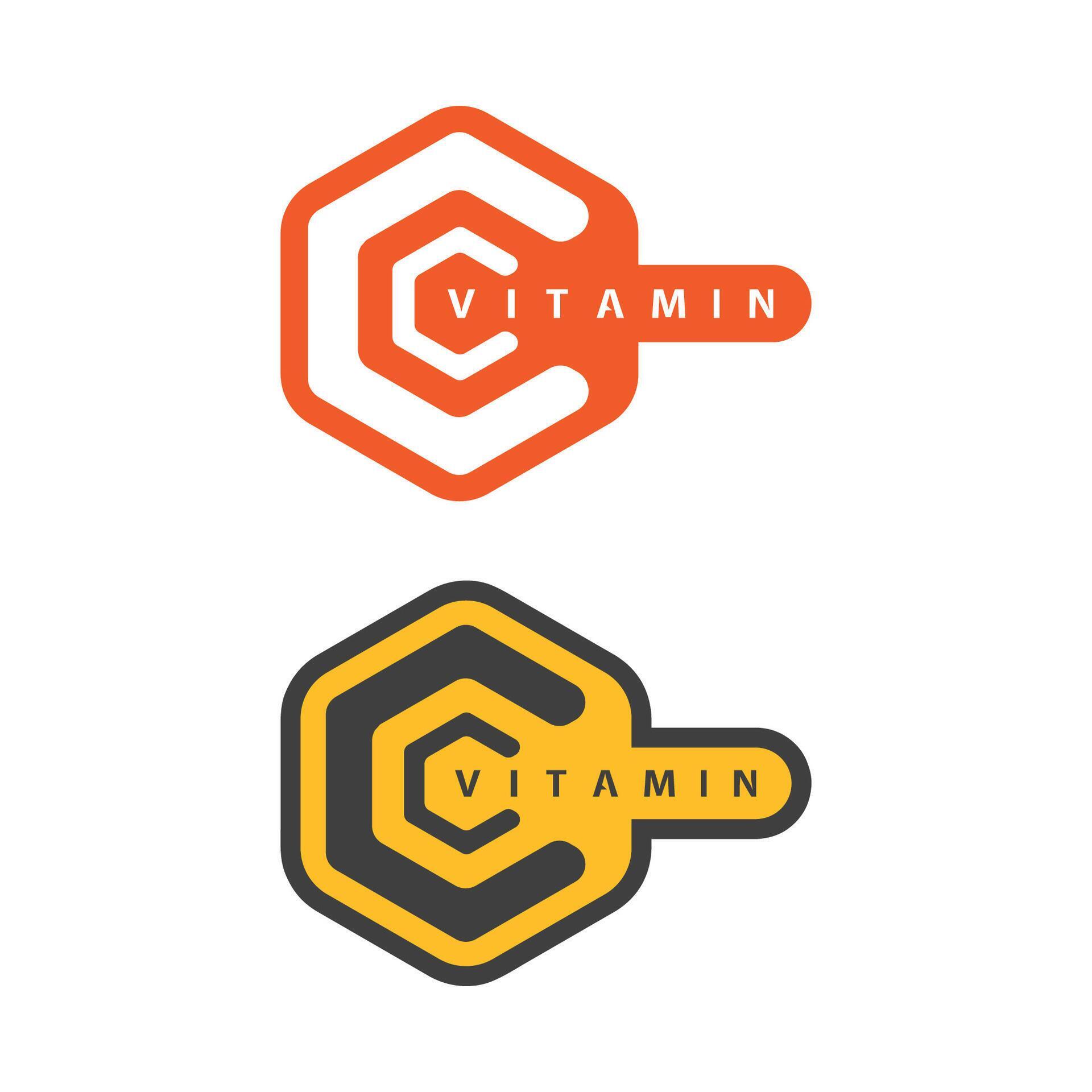 Vitamin C Logo Vector Design Vector Icon Health Nutrition 38545742 Vector Art At Vecteezy