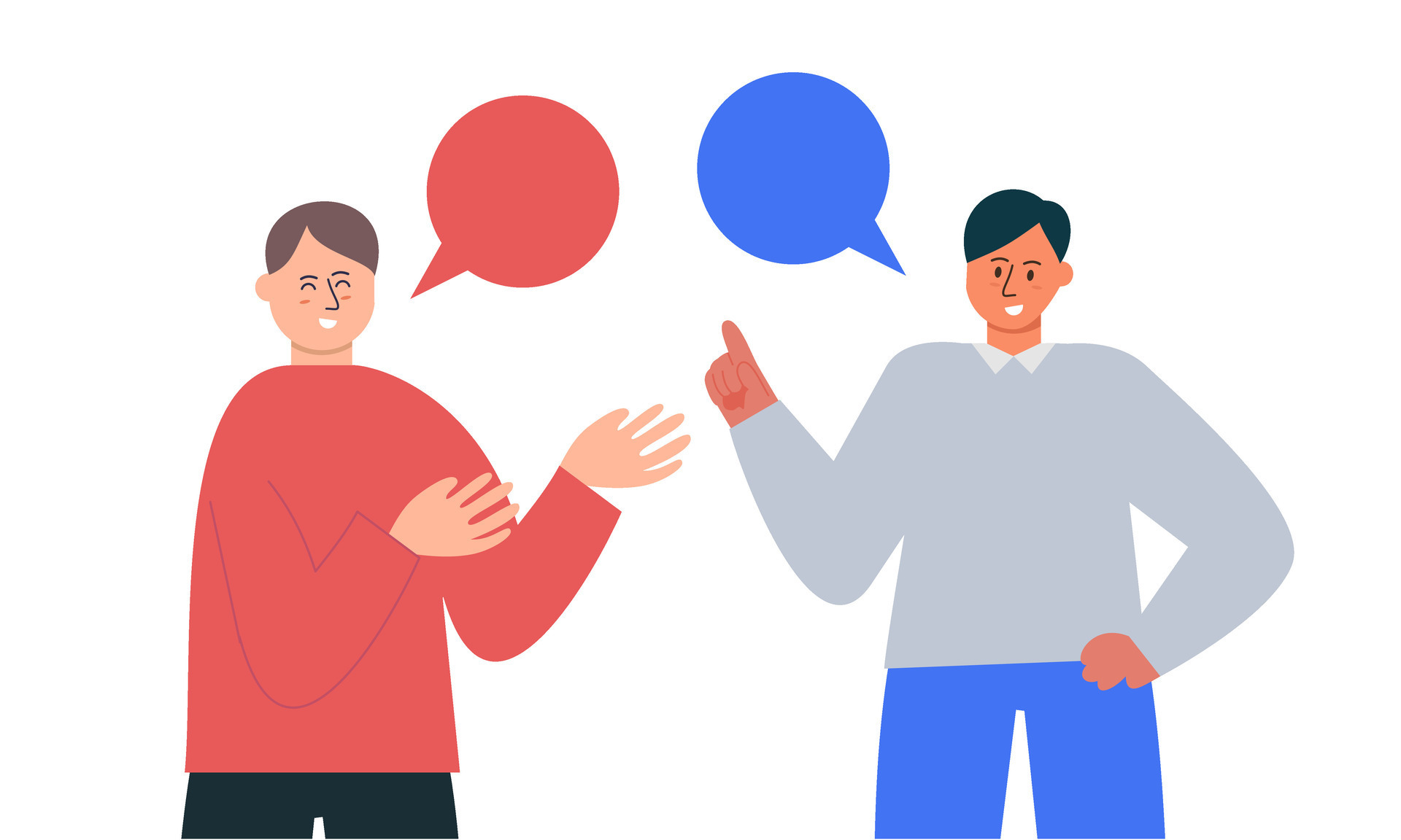 Two Man Talking Meeting Of Friends Or Colleagues Illustration 38545827 Vector Art At Vecteezy