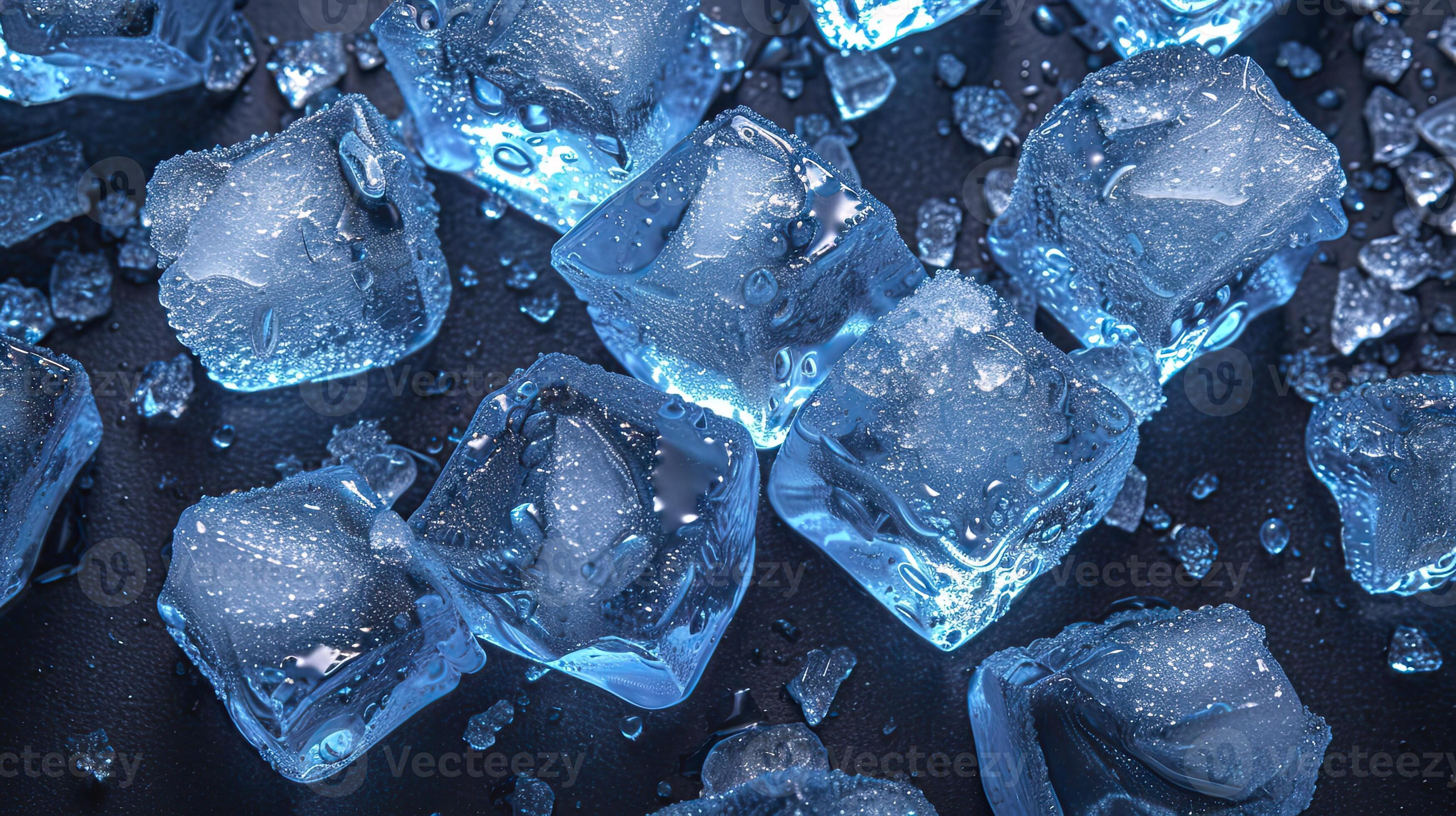 AI generated Pile of sparkling ice cubes on the table. 38561708 Stock Photo at Vecteezy