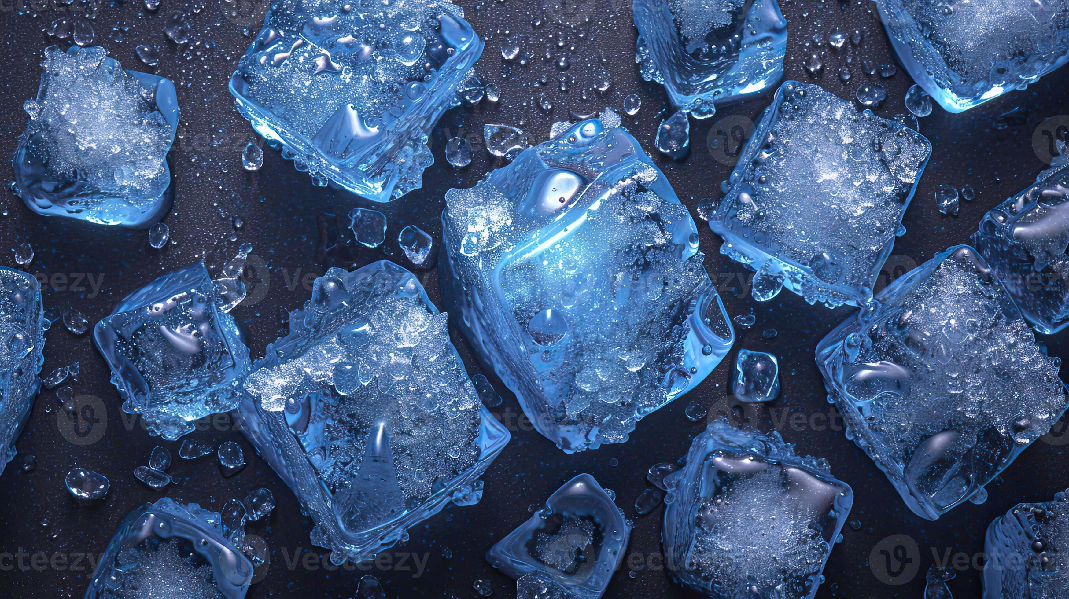 AI generated Pile of sparkling ice cubes on the table. 38563674 Stock Photo at Vecteezy