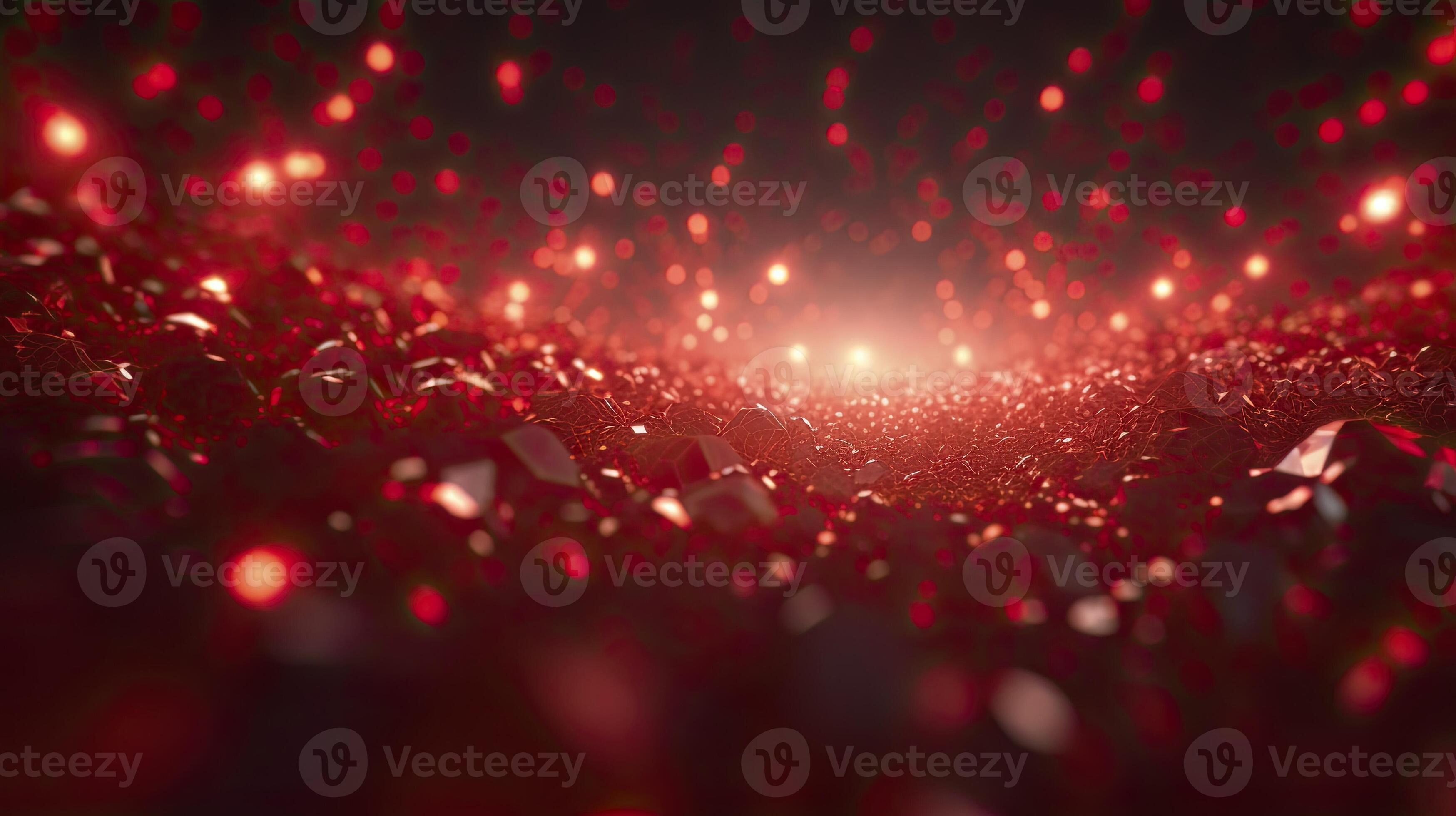 AI generated Red glow particle abstract bokeh background photorealistic 3d render 38563986 Stock ...