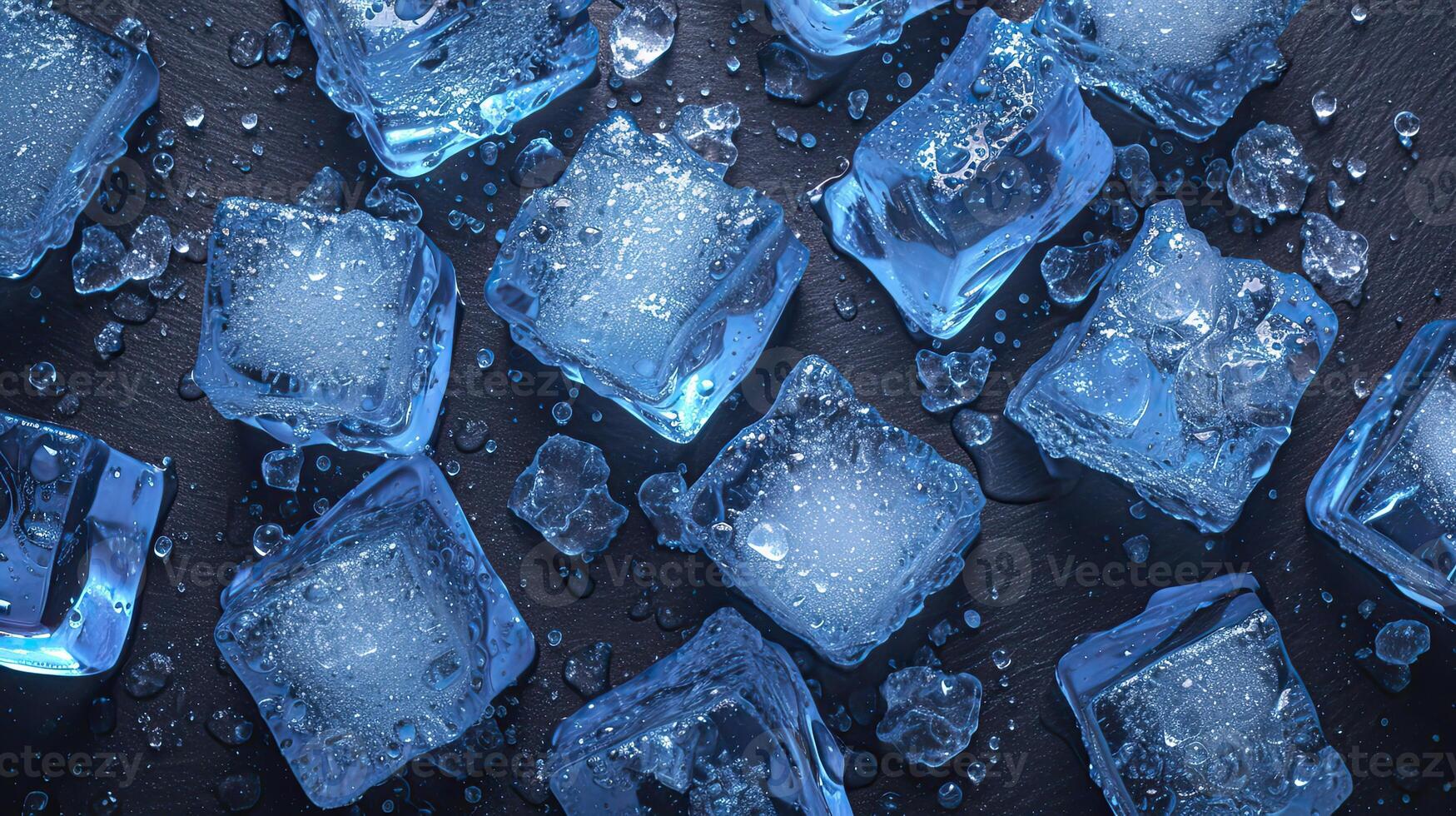 AI generated Pile of sparkling ice cubes on the table. 38564926 Stock Photo at Vecteezy