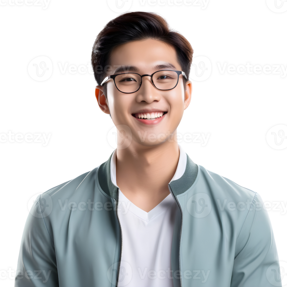 AI generated Asian male student smiling happily 38567833 PNG